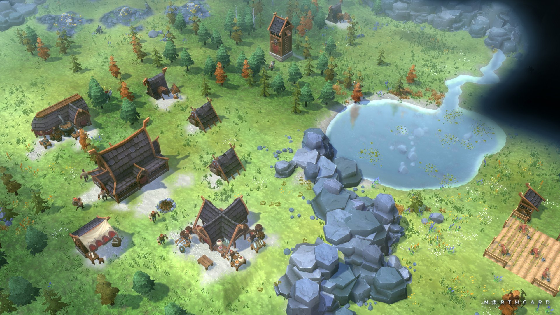 Northgard Game Village HD Desktop Wallpaper