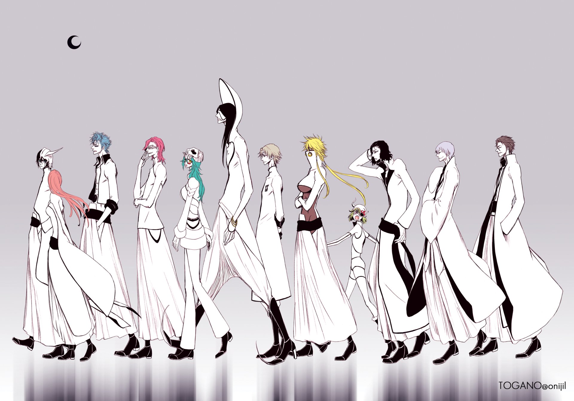 Bleach Anime HD Wallpaper: Iconic Soul Reapers United | 2549x1780 ...