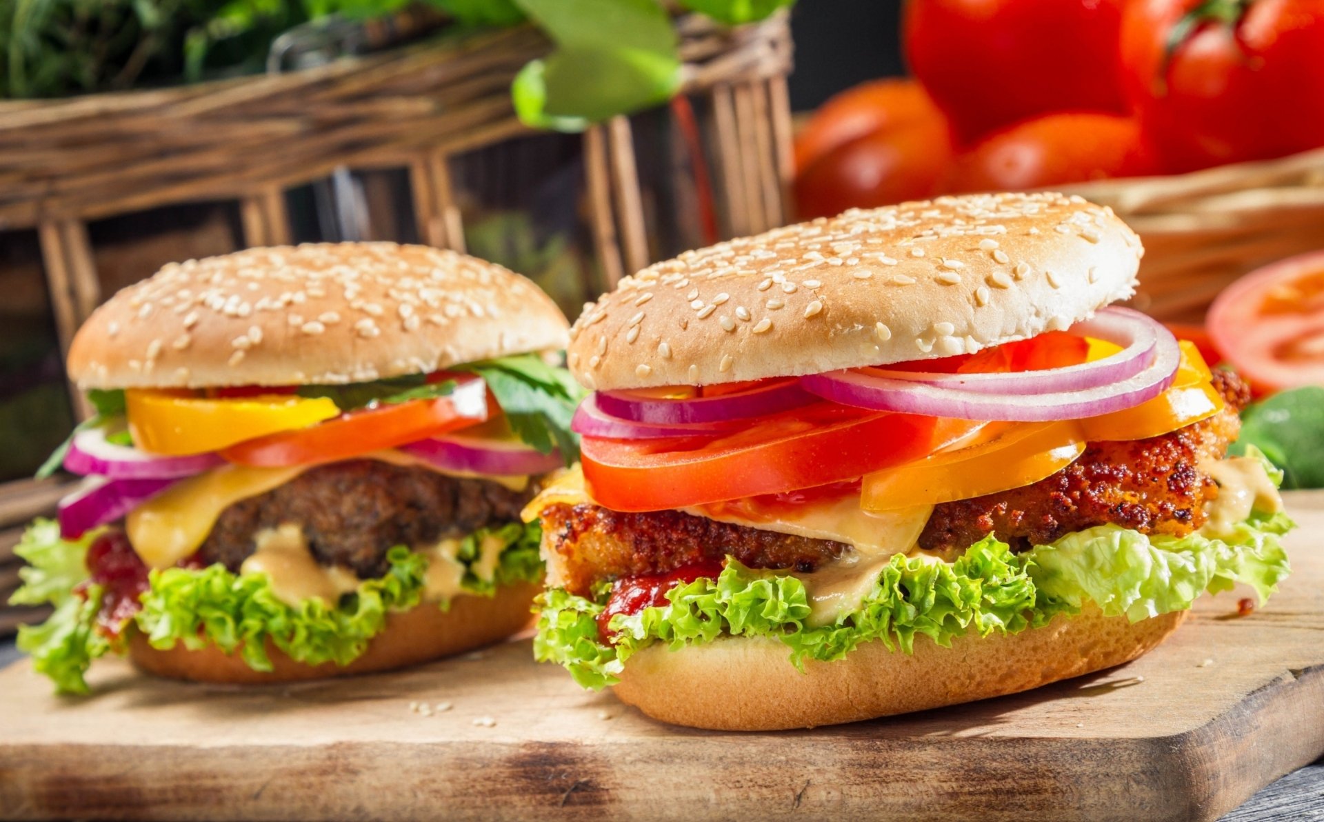 Download Food Burger HD Wallpaper | 3000x1862 | Wallpaper Abyss
