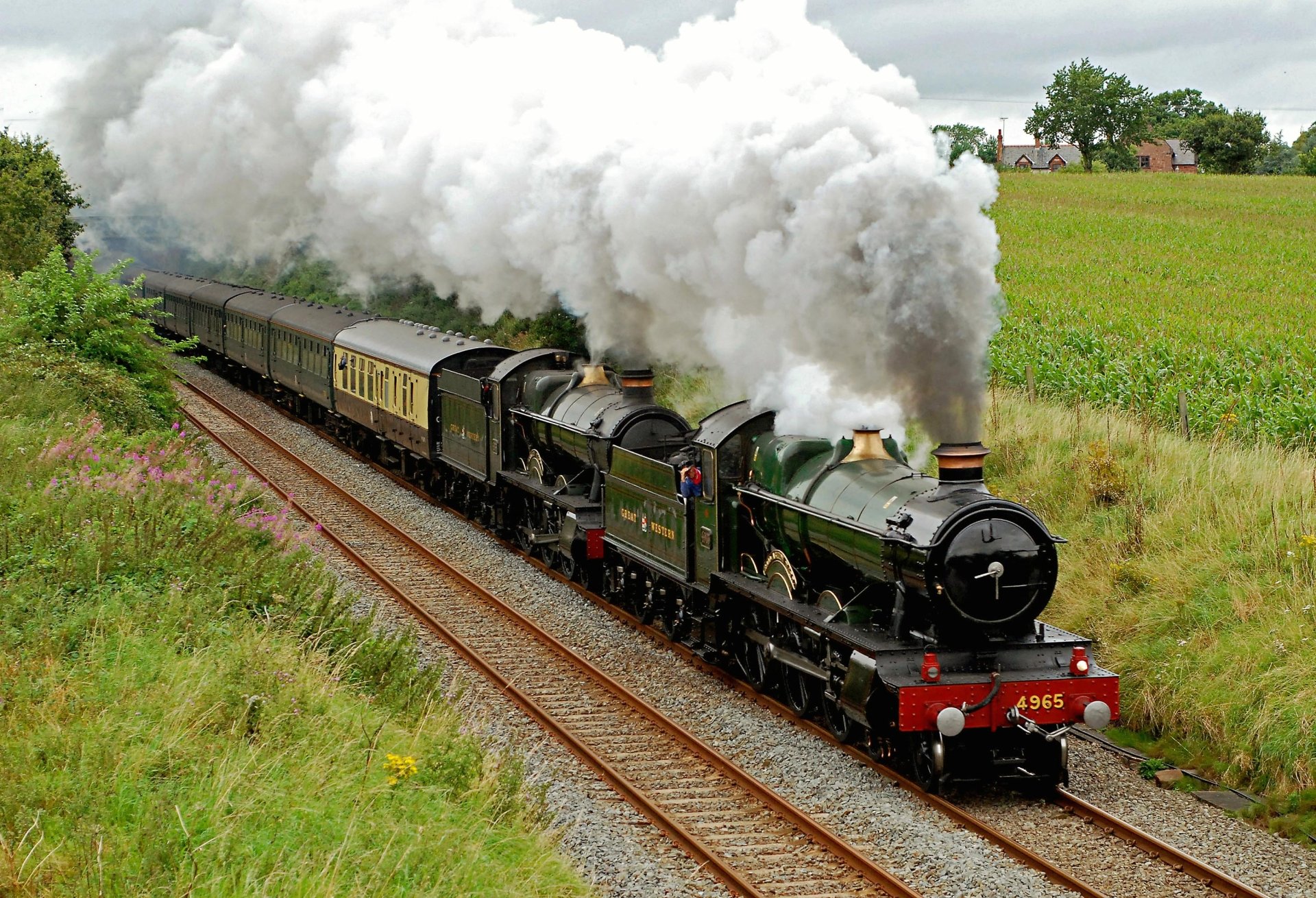 Steam Locomotive Power: HD Train Journey Through Lush Countryside ...