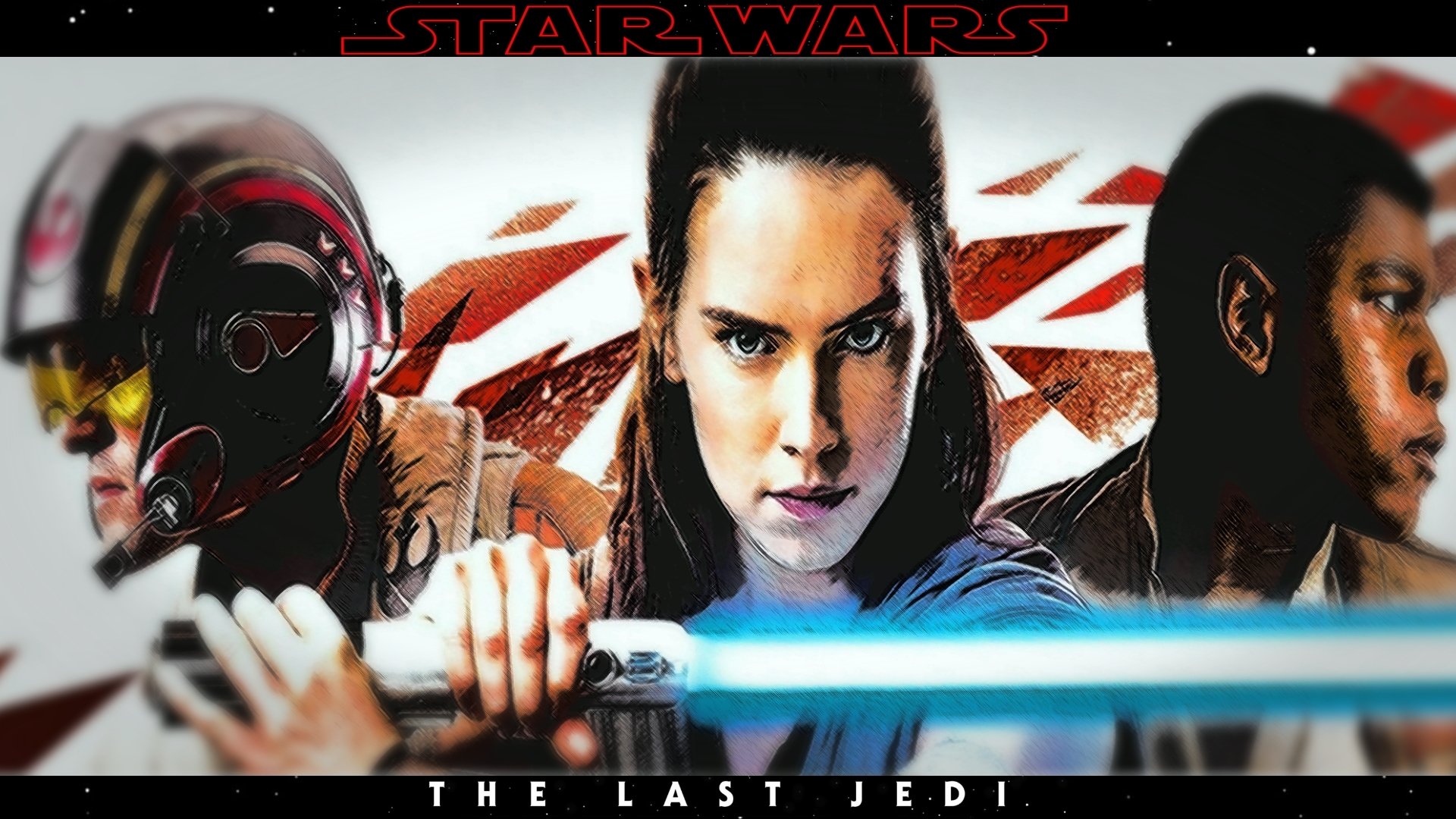 Star Wars: The Last Jedi HD – Poe, Finn & Rey Epic Epic Wallpaper