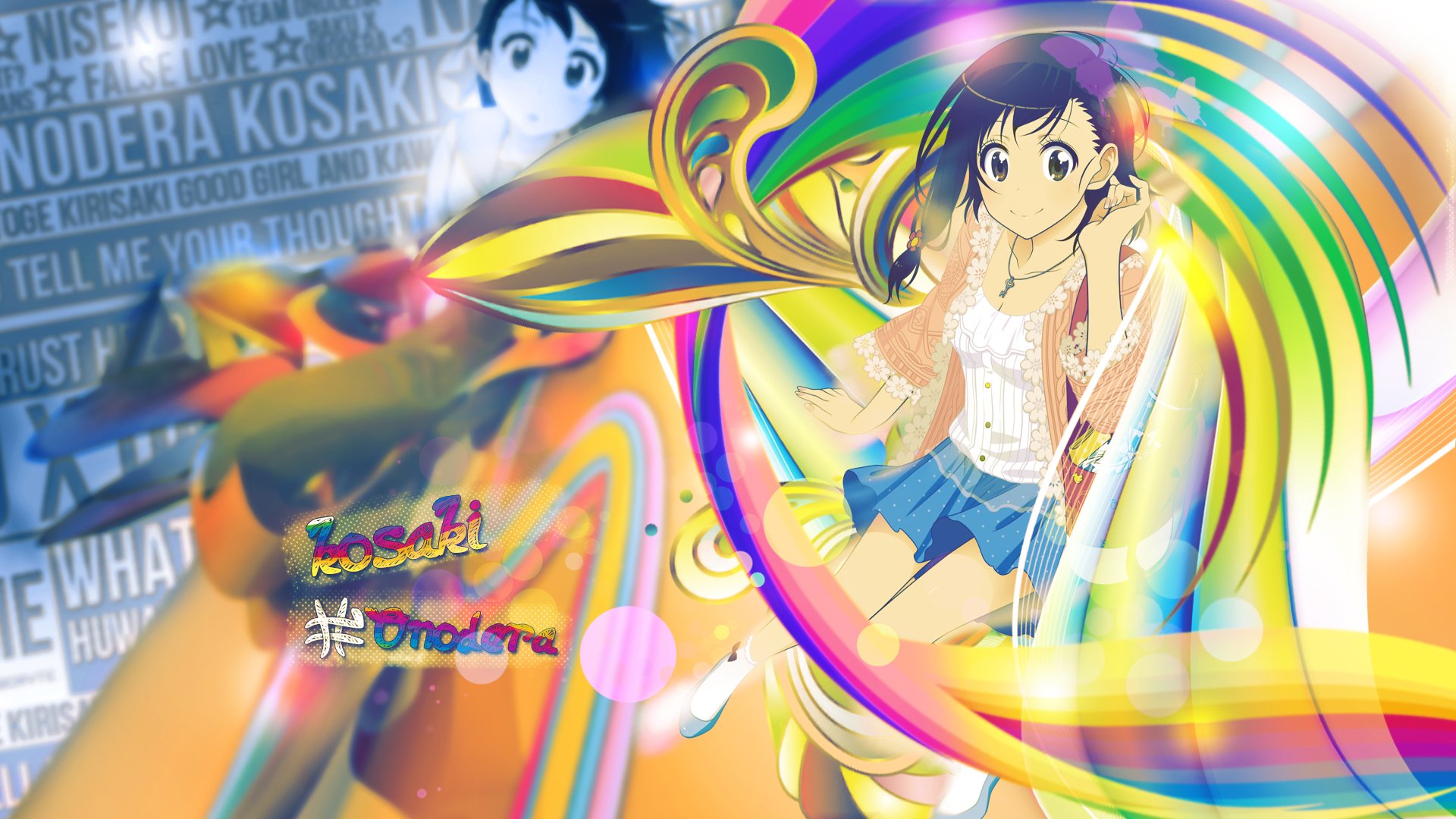 Nisekoi's Kosaki Onodera — HD Colorburst Wallpaper | 1920x1080 ...