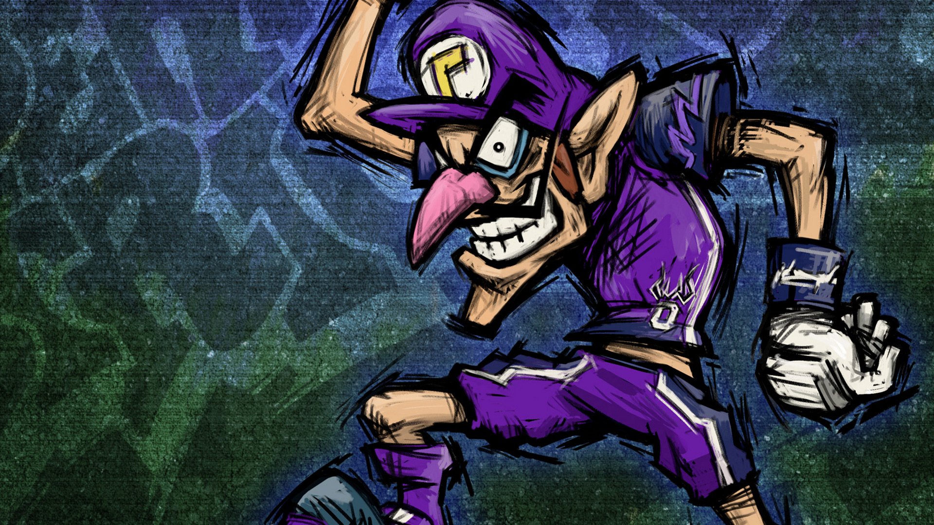Download Waluigi Video Game Super Mario Strikers HD Wallpaper