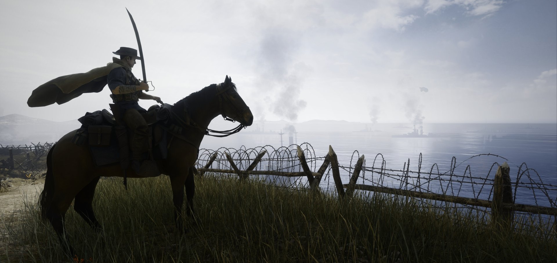 Epic Battlefield 1 Soldier on Horse by the Sea – 4K Ultra HD Gaming ...