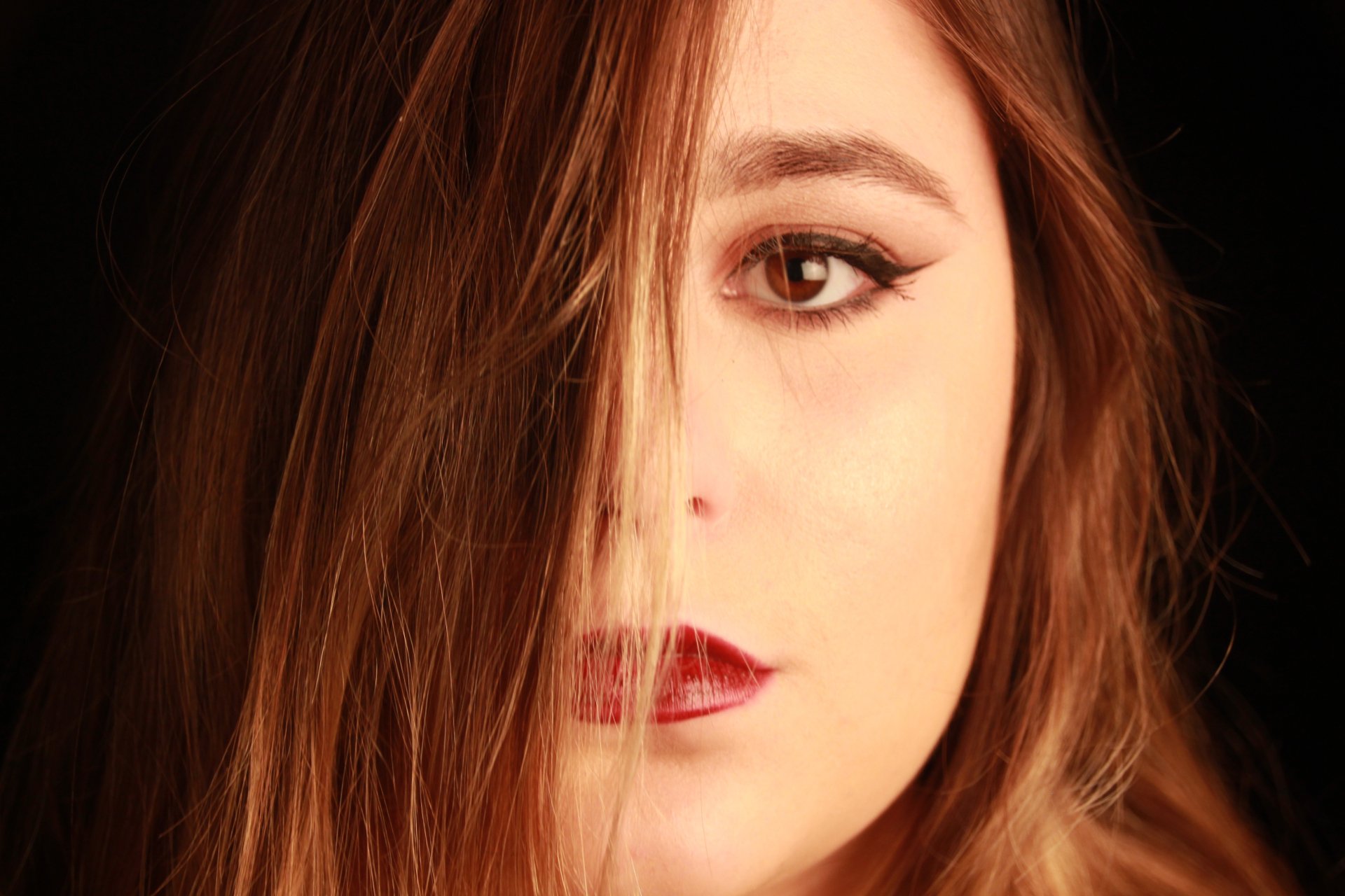 Download Redhead Brown Eyes Lipstick Model Woman Face 4k Ultra Hd Wallpaper