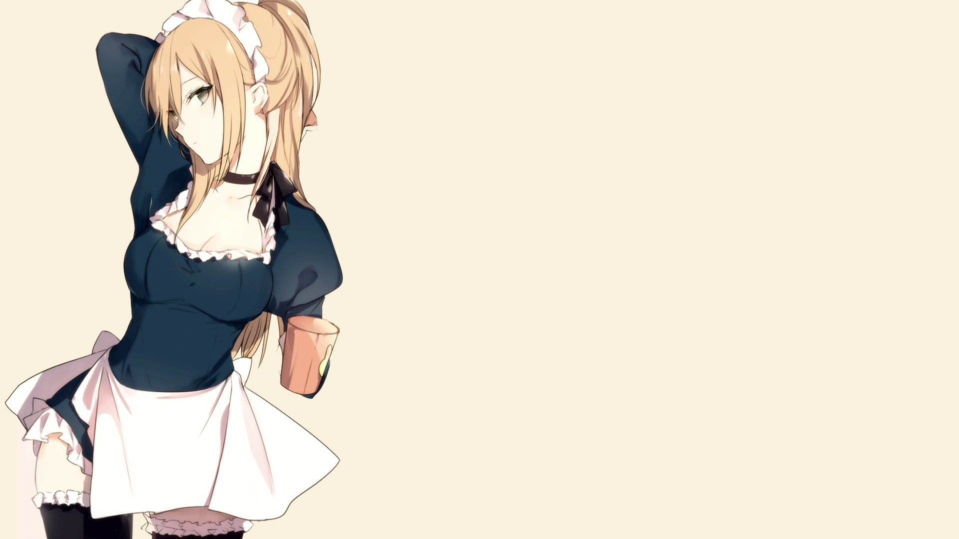 Elegant Anime Maid HD Wallpaper