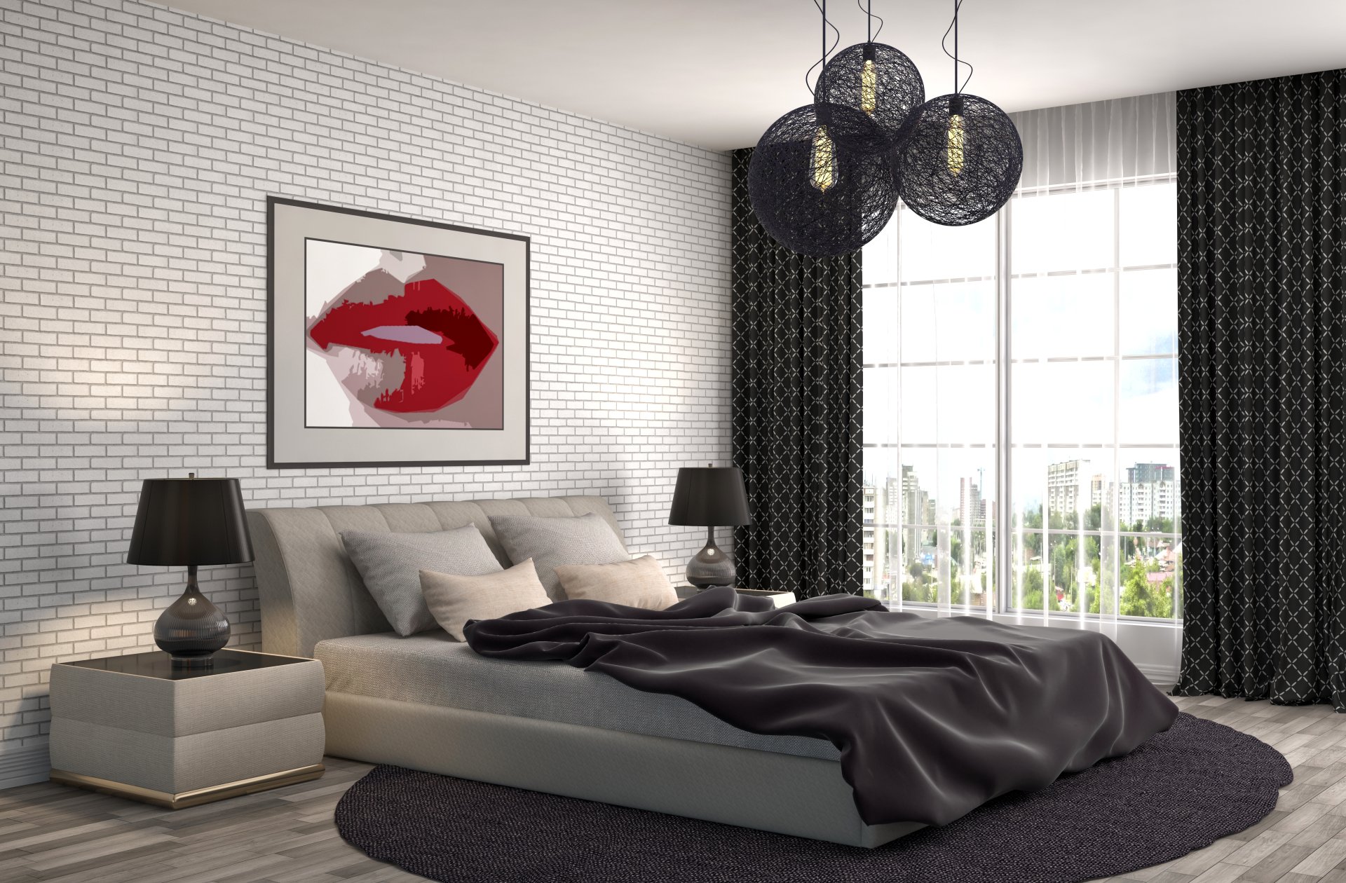 Download CGI Furniture Bedroom Design Bed Man Made Room 4k Ultra HD ...