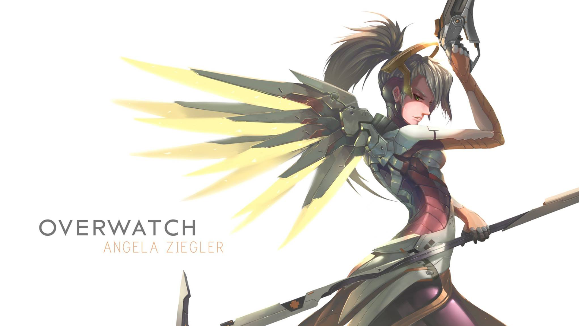 Mercy from Overwatch – Stunning HD Video Game Wallpaper | 1920x1080 ...