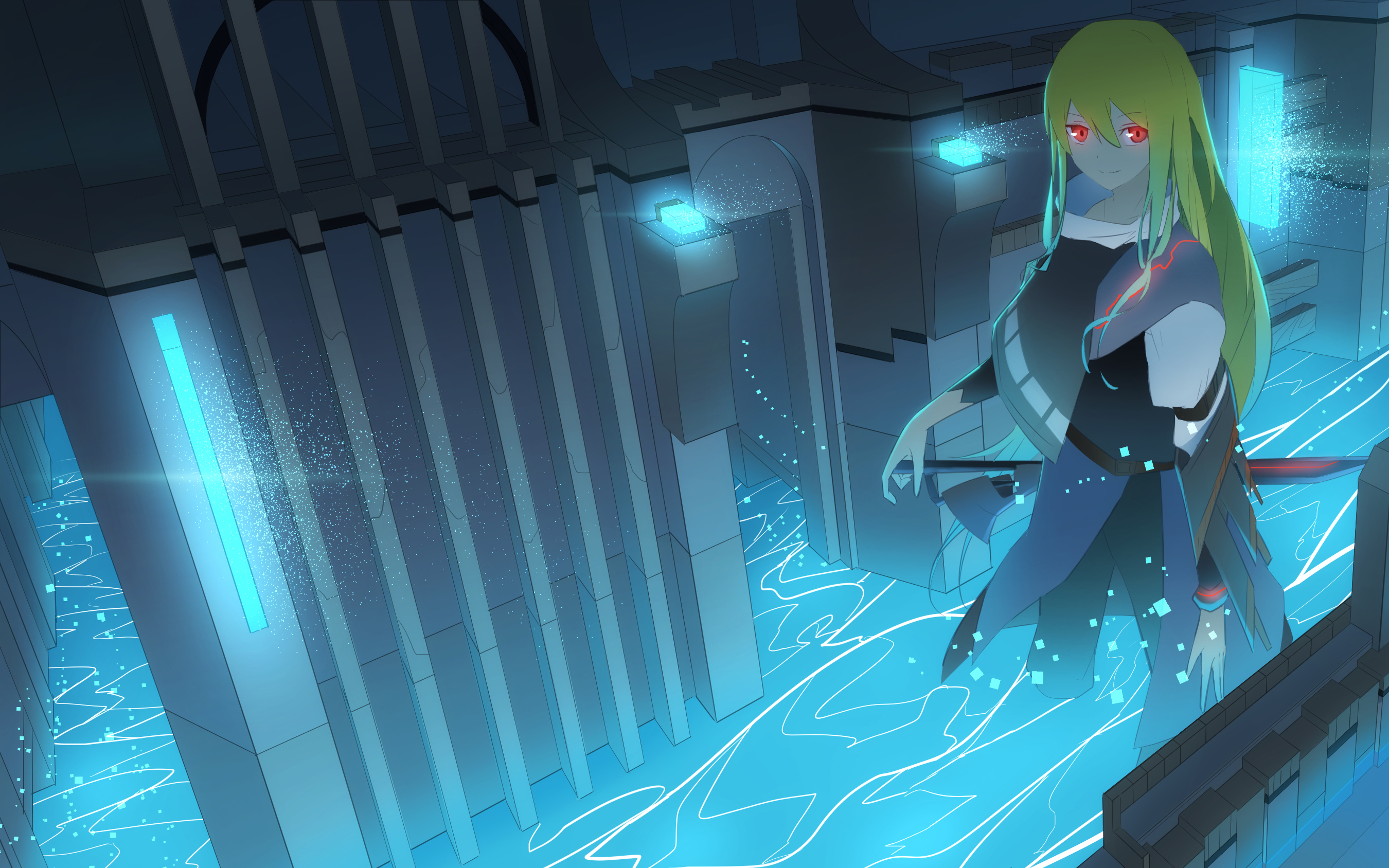 Original Anime Glow: HD Futuristic Fantasy by あすてろid