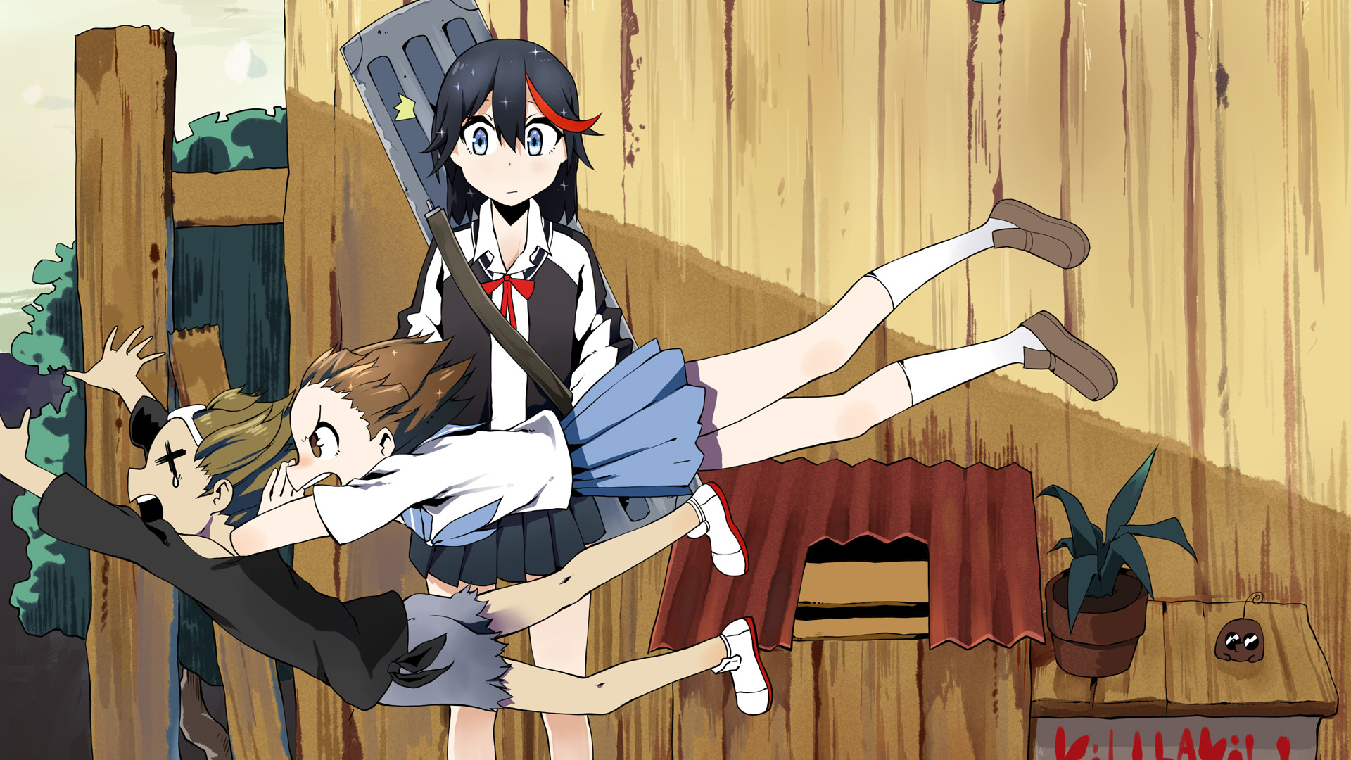Download Mako Mankanshoku Ryūko Matoi Anime Kill La Kill HD Wallpaper