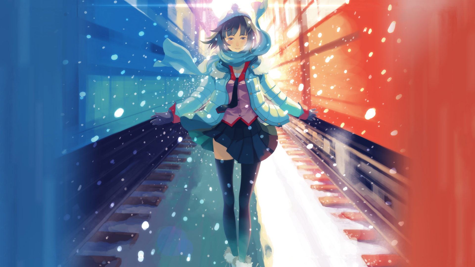Download Anime Monogatari (Series) HD Wallpaper by Vofan