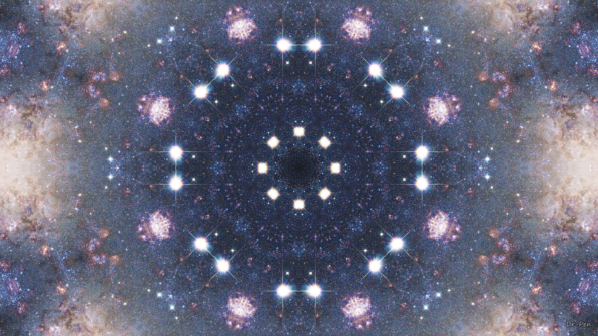 Blue Star Space Mandala by Dr-Pen