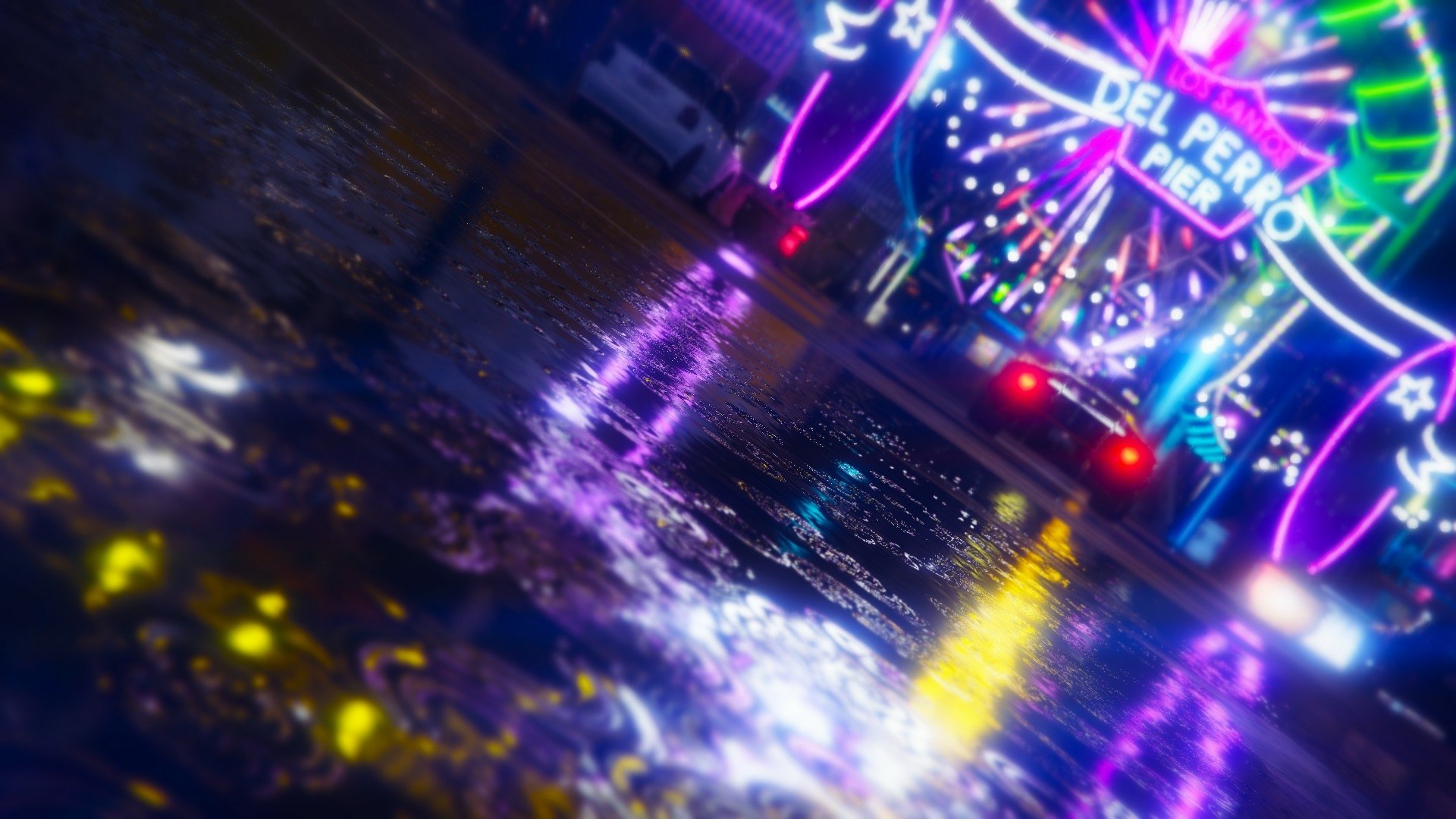 Del Perro Nights — GTA V Neon Reflections (HD Wallpaper) | 1920x1080 ...