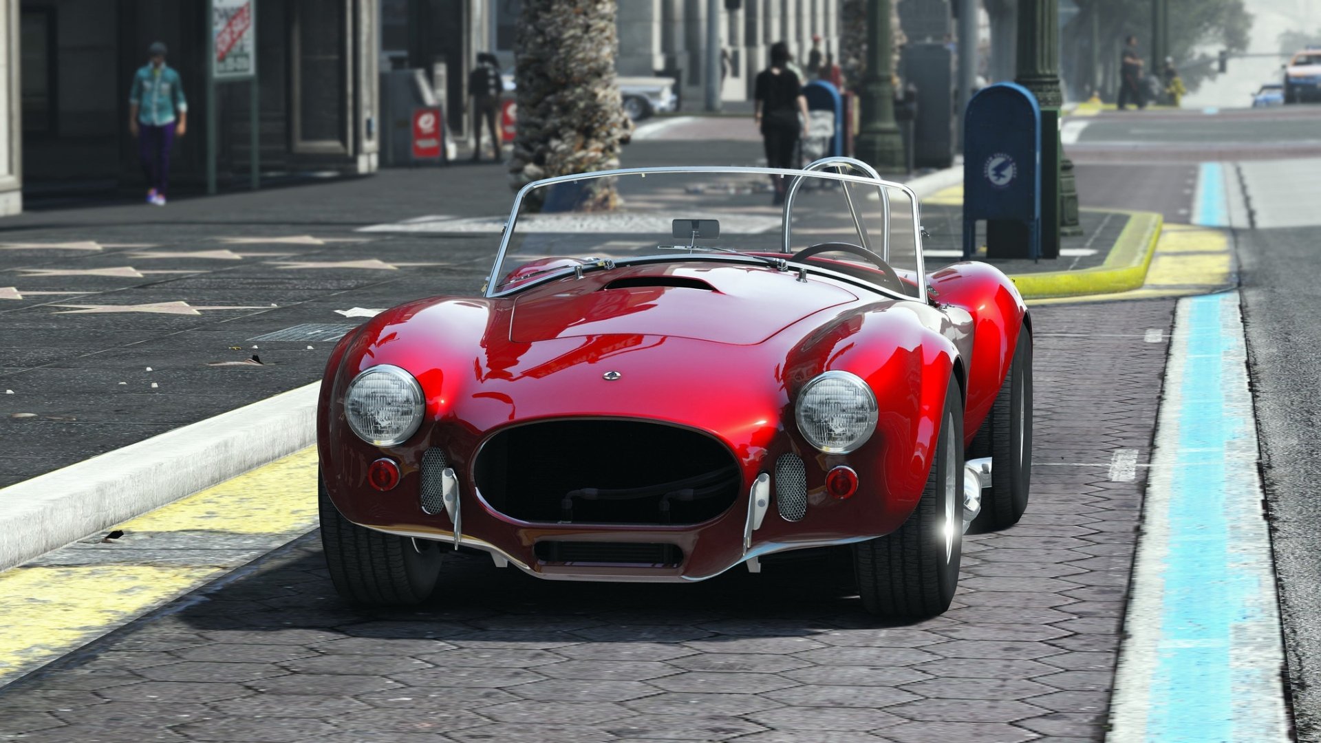 GTA V HD Wallpaper: Classic Red Car Cruise
