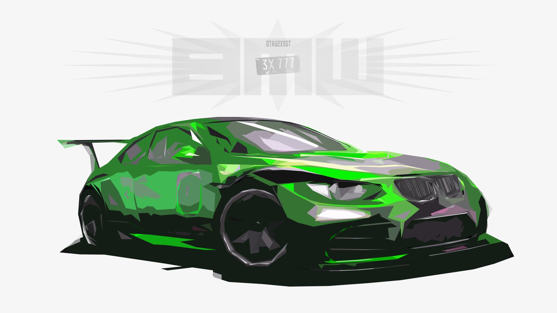 Emerald Vector BMW — 2K Quad HD Racecar Wallpaper by zelko | 3000x1688 ...