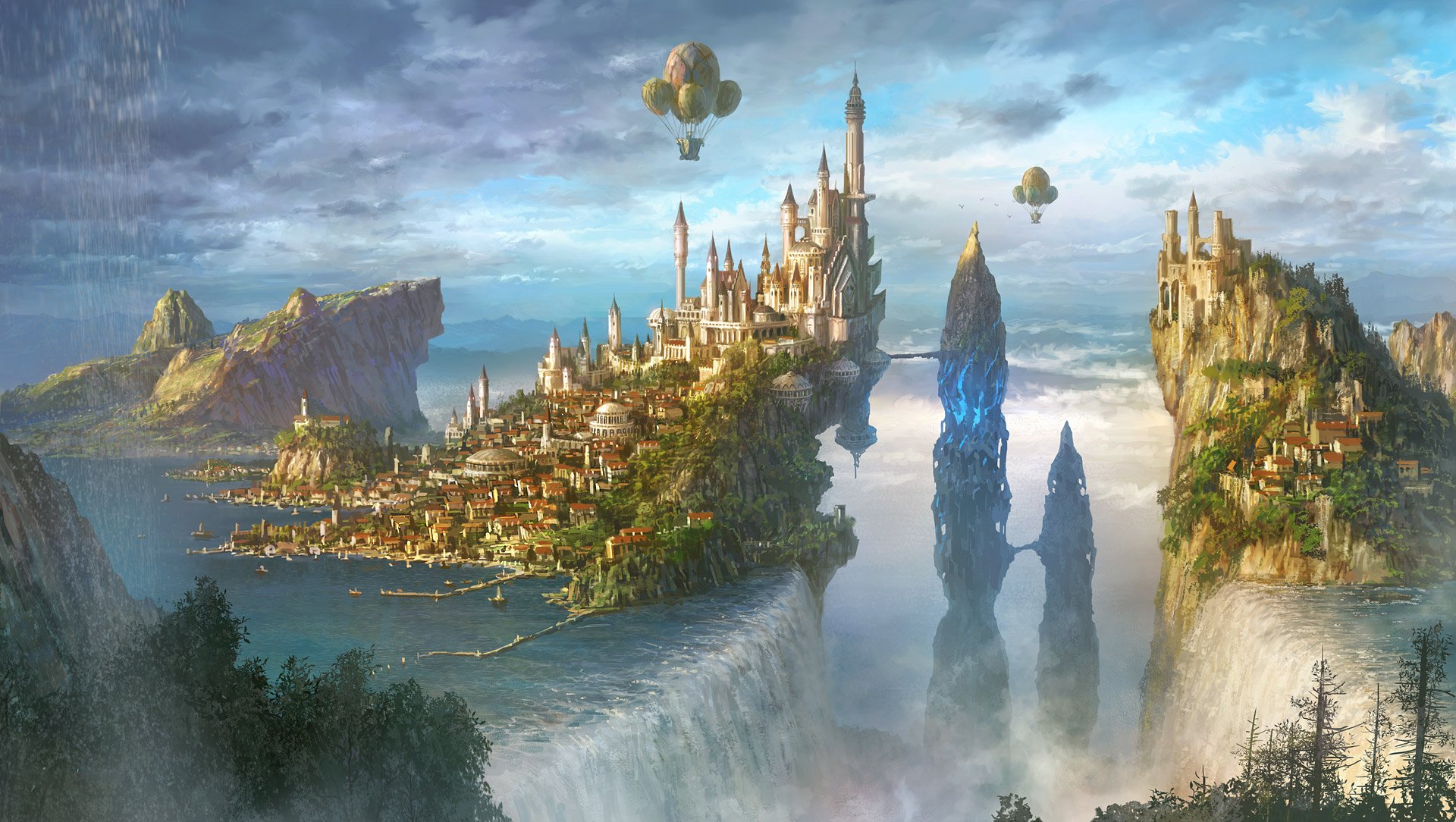 Fantasy Castle City HD Wallpaper by Kotakan
