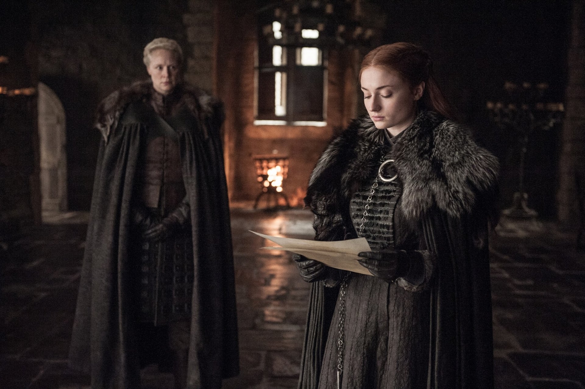 Download Sophie Turner Sansa Stark Gwendoline Christie Brienne Of Tarth TV Show Game Of Thrones ...