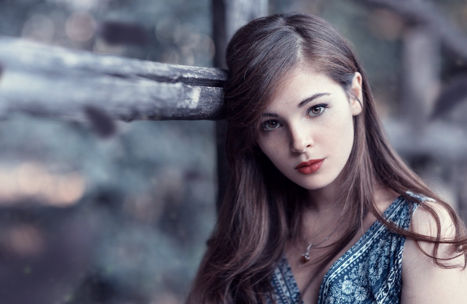 Stunning Brunette Model - Depth of Field HD Wallpaper by Simone Arati