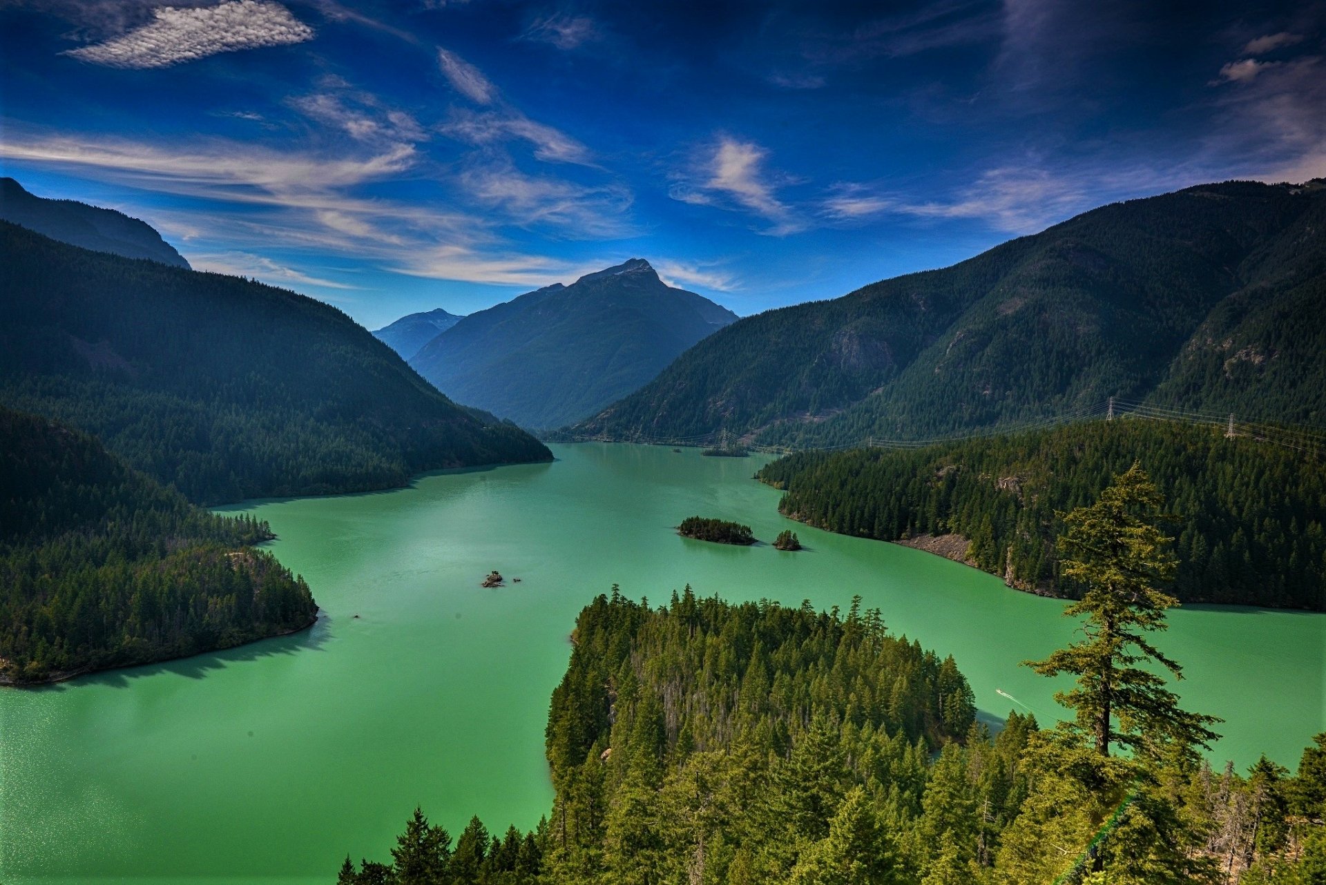 Download Landscape Mountain Green Forest Turquoise Nature Lake HD Wallpaper