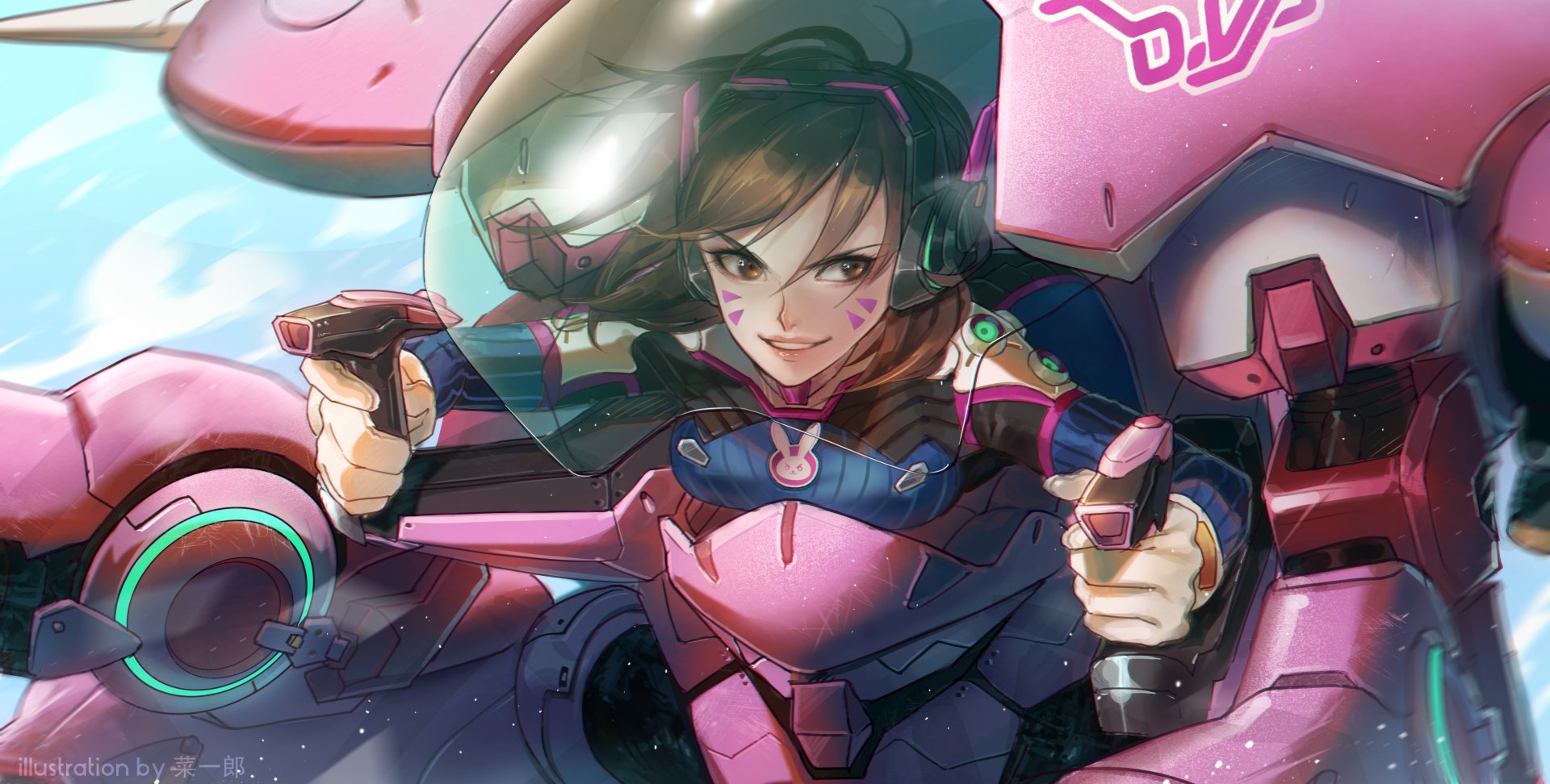 Download D.Va (Overwatch) Video Game Overwatch 4k Ultra HD Wallpaper by 菜一郎