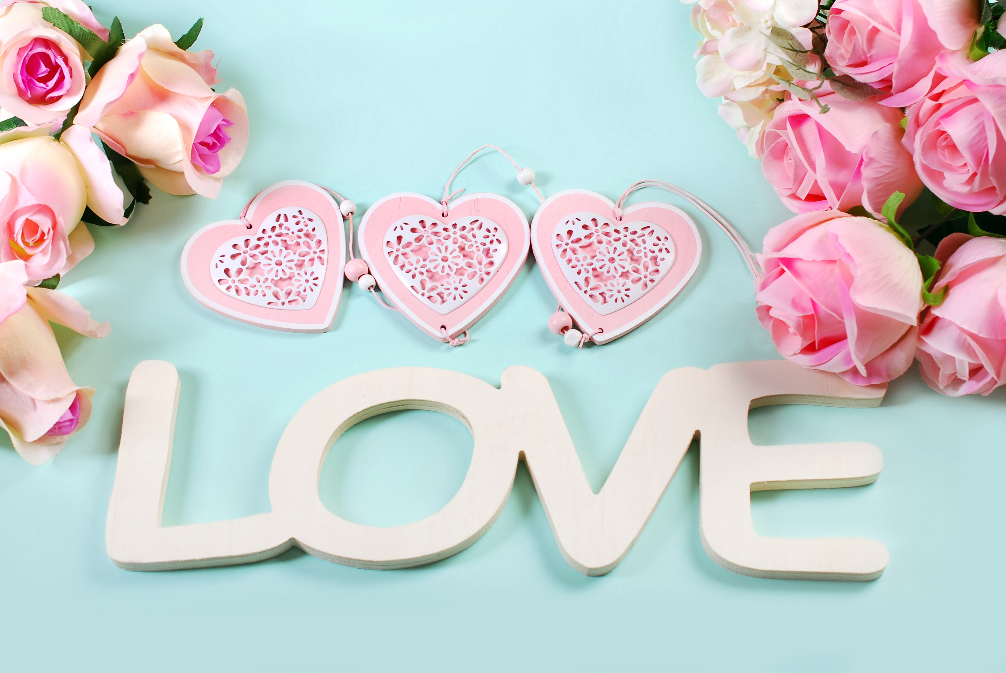 Download Romantic Heart Pink Flower Rose Photography Love 4k Ultra HD ...
