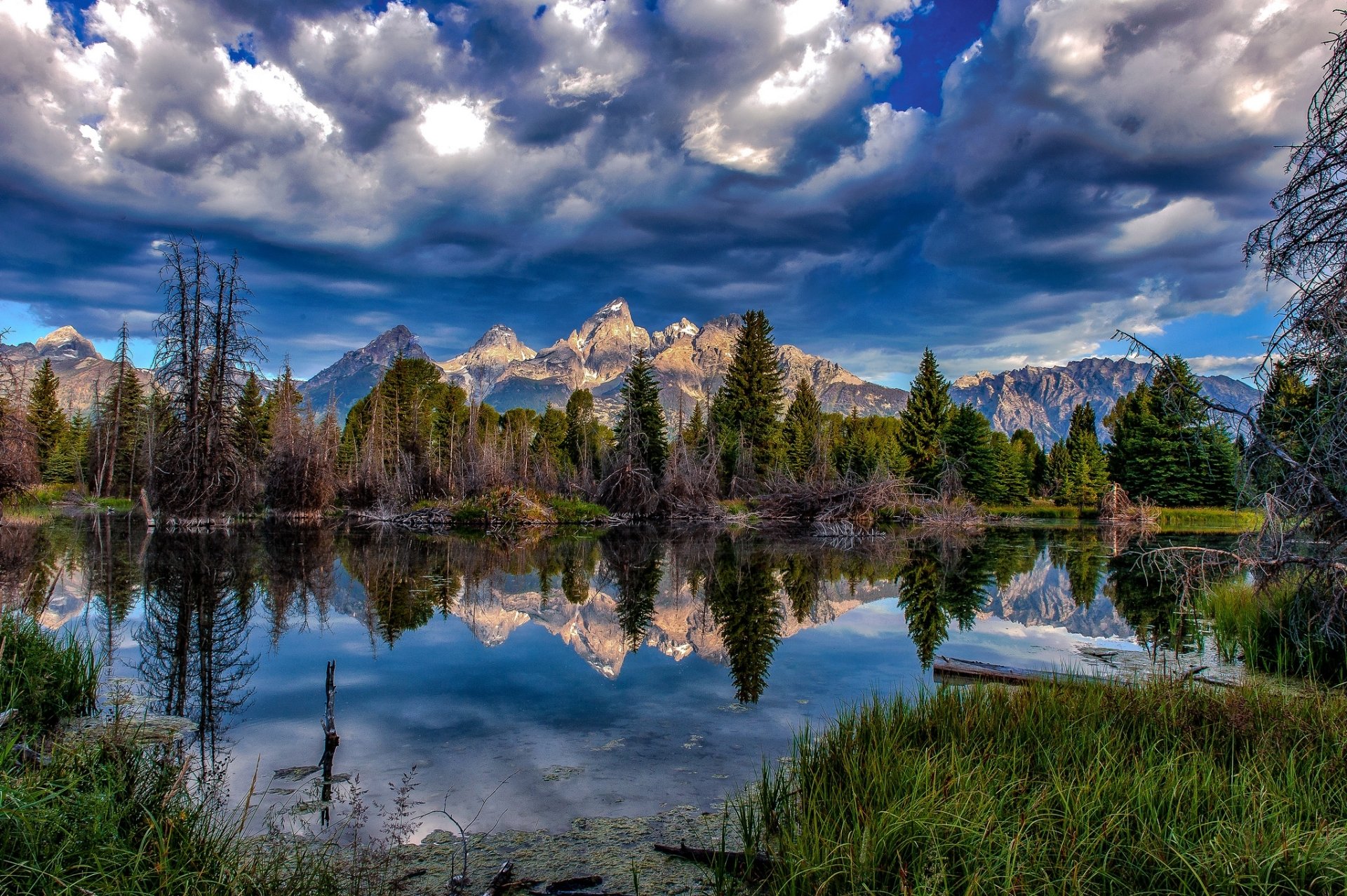 Mountain Reflection Nature HD Wallpaper