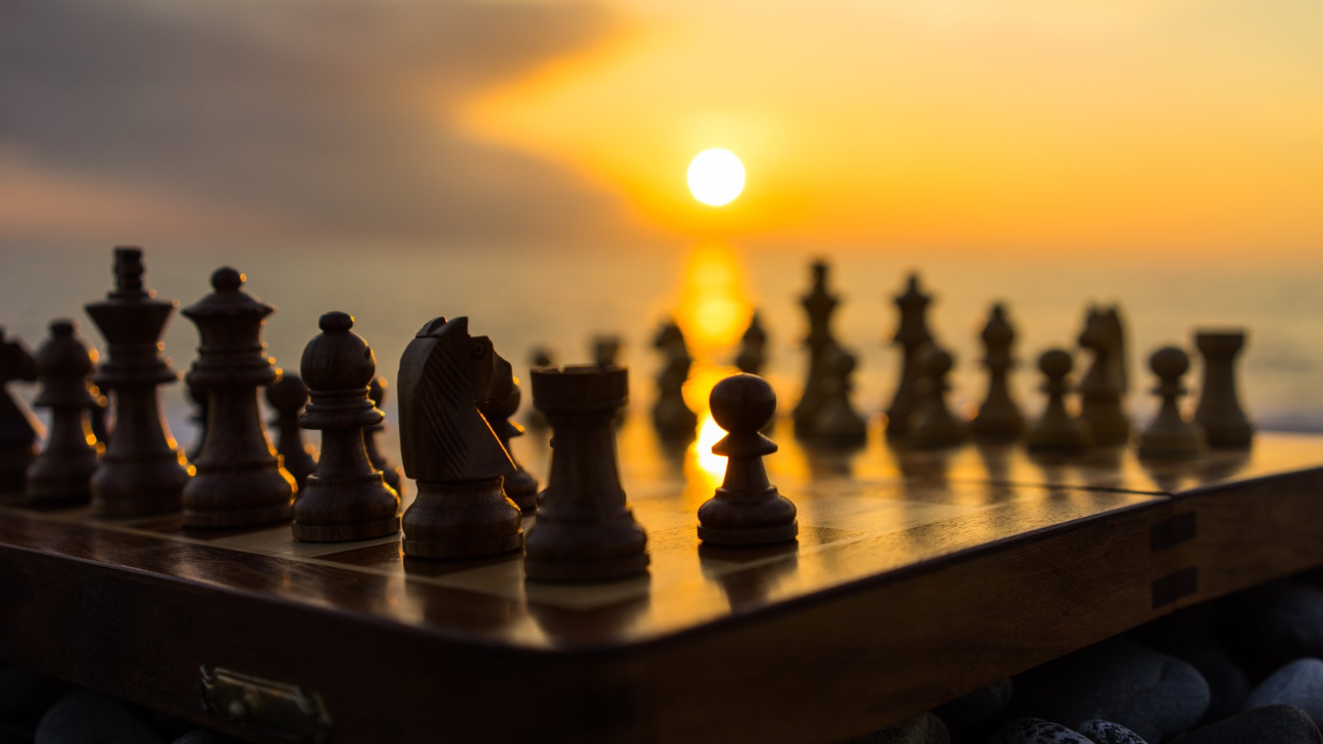 Chessboard Sunset - 4K Ultra HD Wallpaper