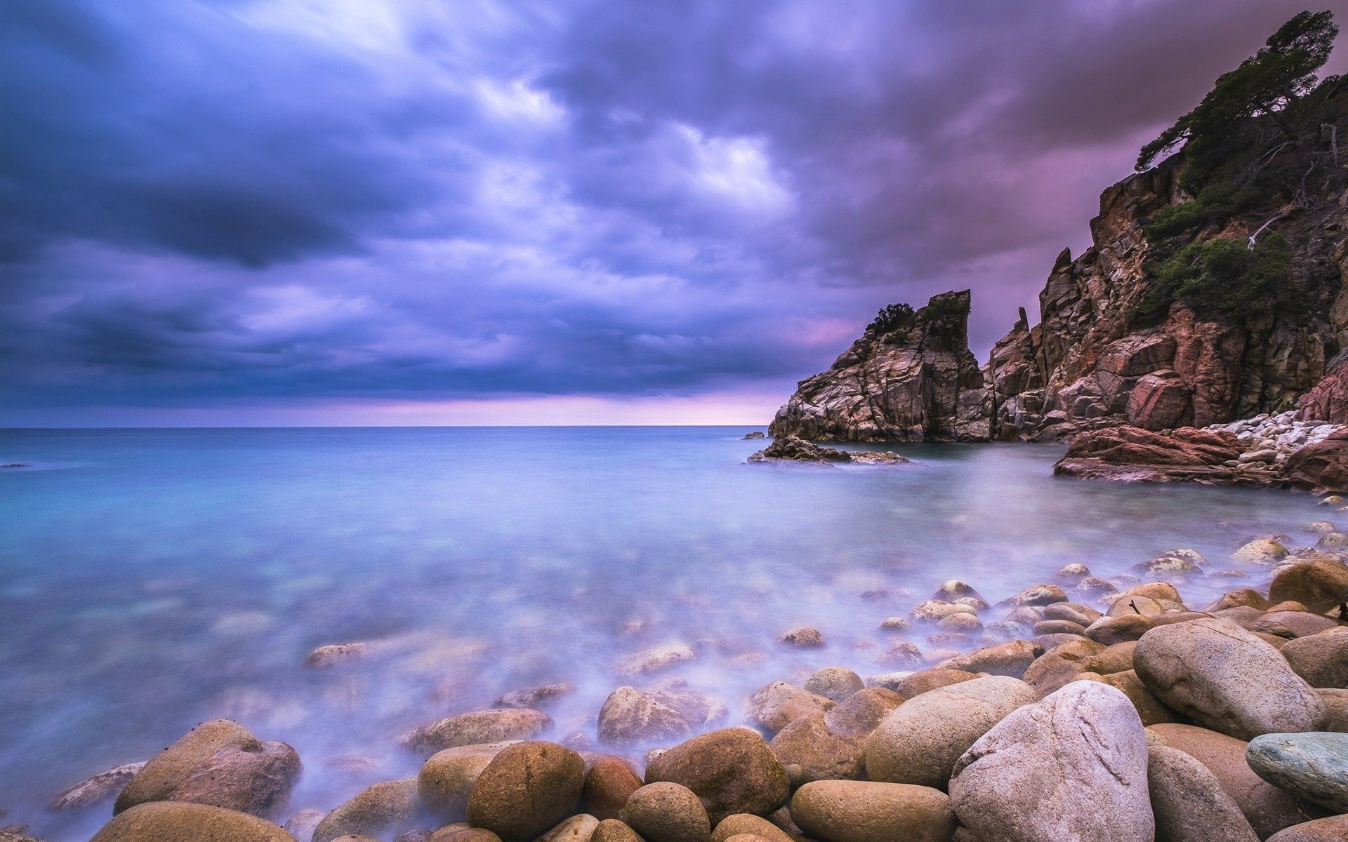 Download Horizon Sea Blue Sky Cloud Nature Ocean HD Wallpaper