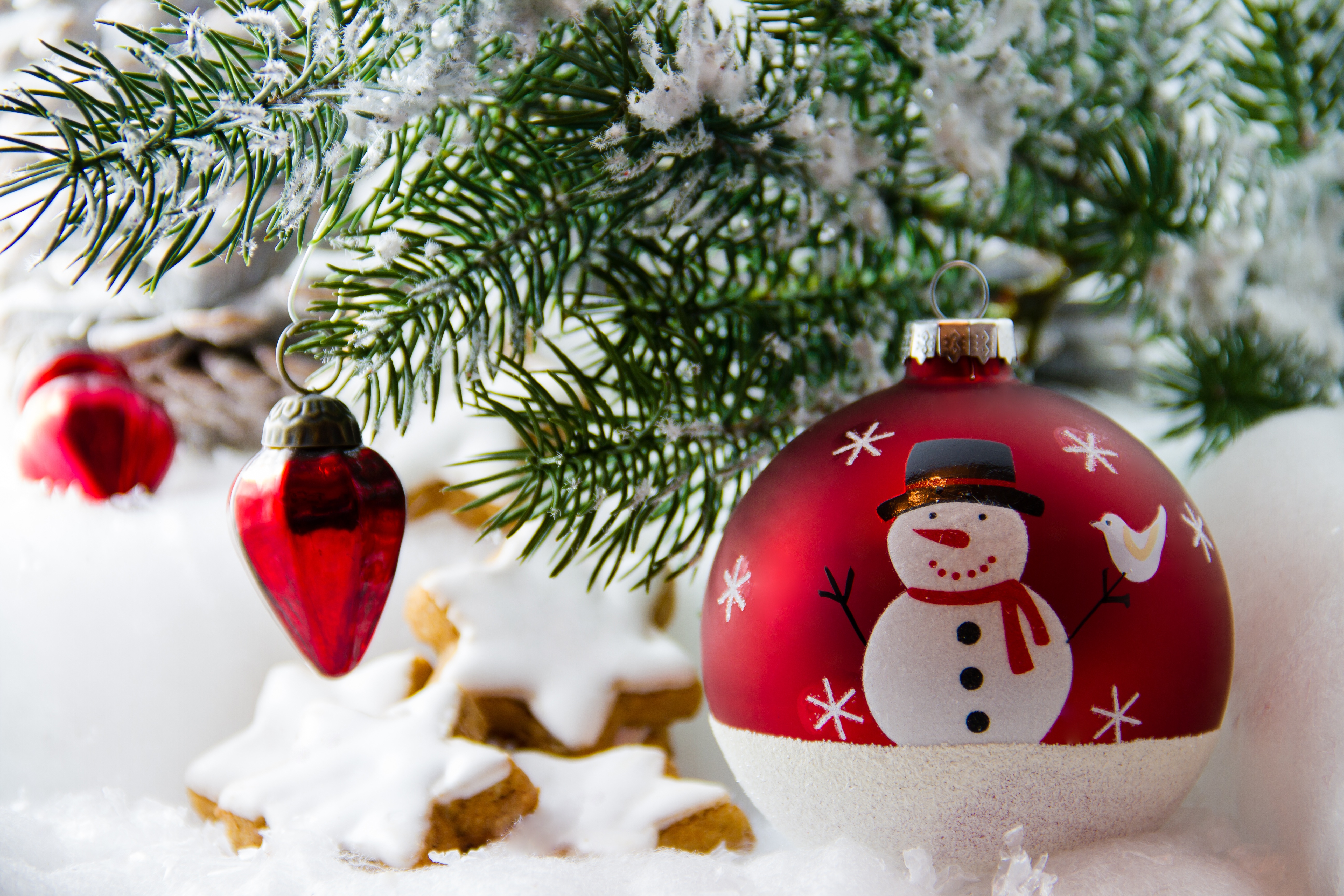 Download Bauble Cookie Christmas Ornaments Holiday Christmas 4k Ultra ...
