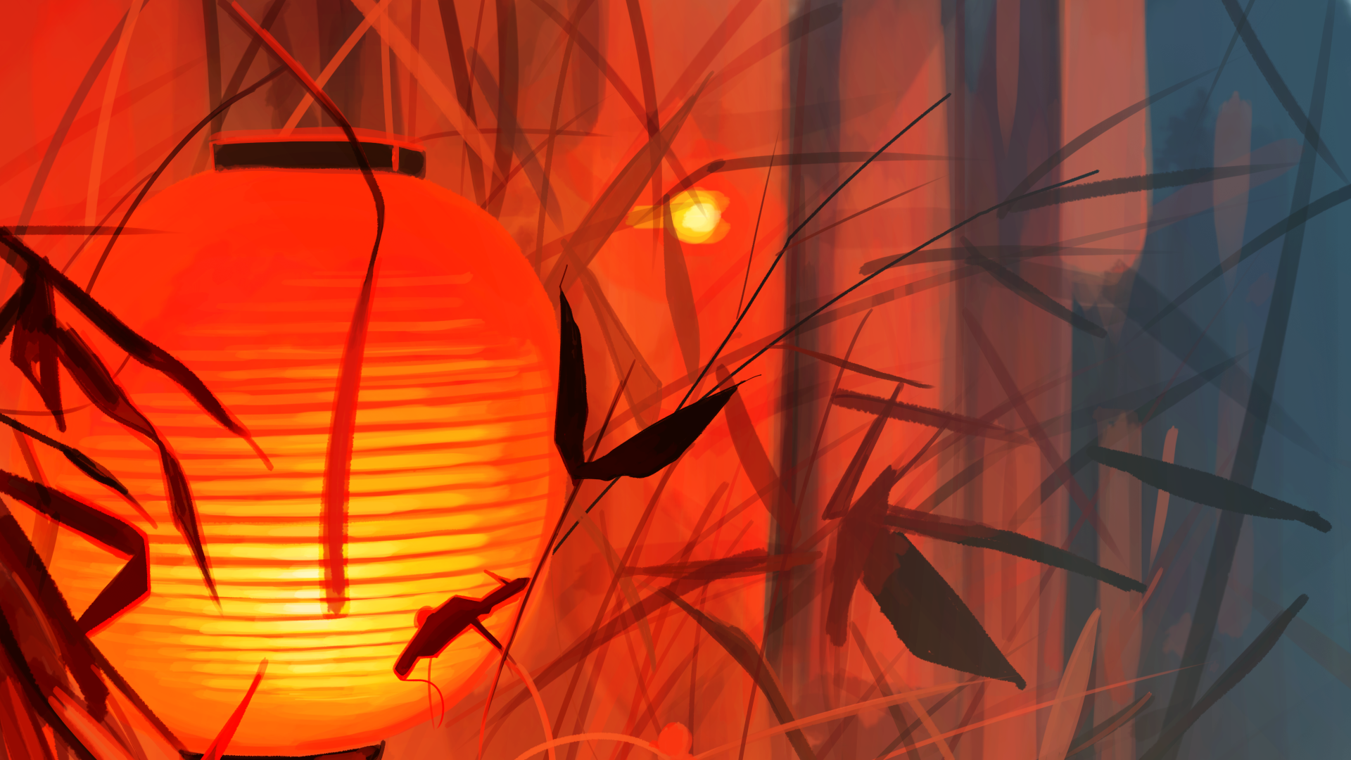 Anime Lantern Glow - 4K Ultra HD Wallpaper by banishment