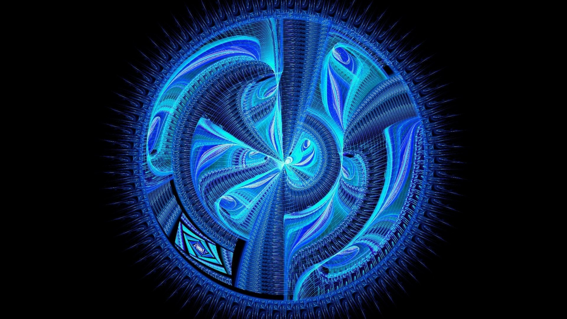 Download Design Blue Abstract Fractal Abstract Blue HD Wallpaper