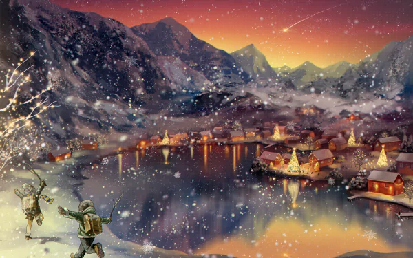 Download Christmas Yui Hirasawa Anime K-ON! Anime Christmas HD Wallpaper
