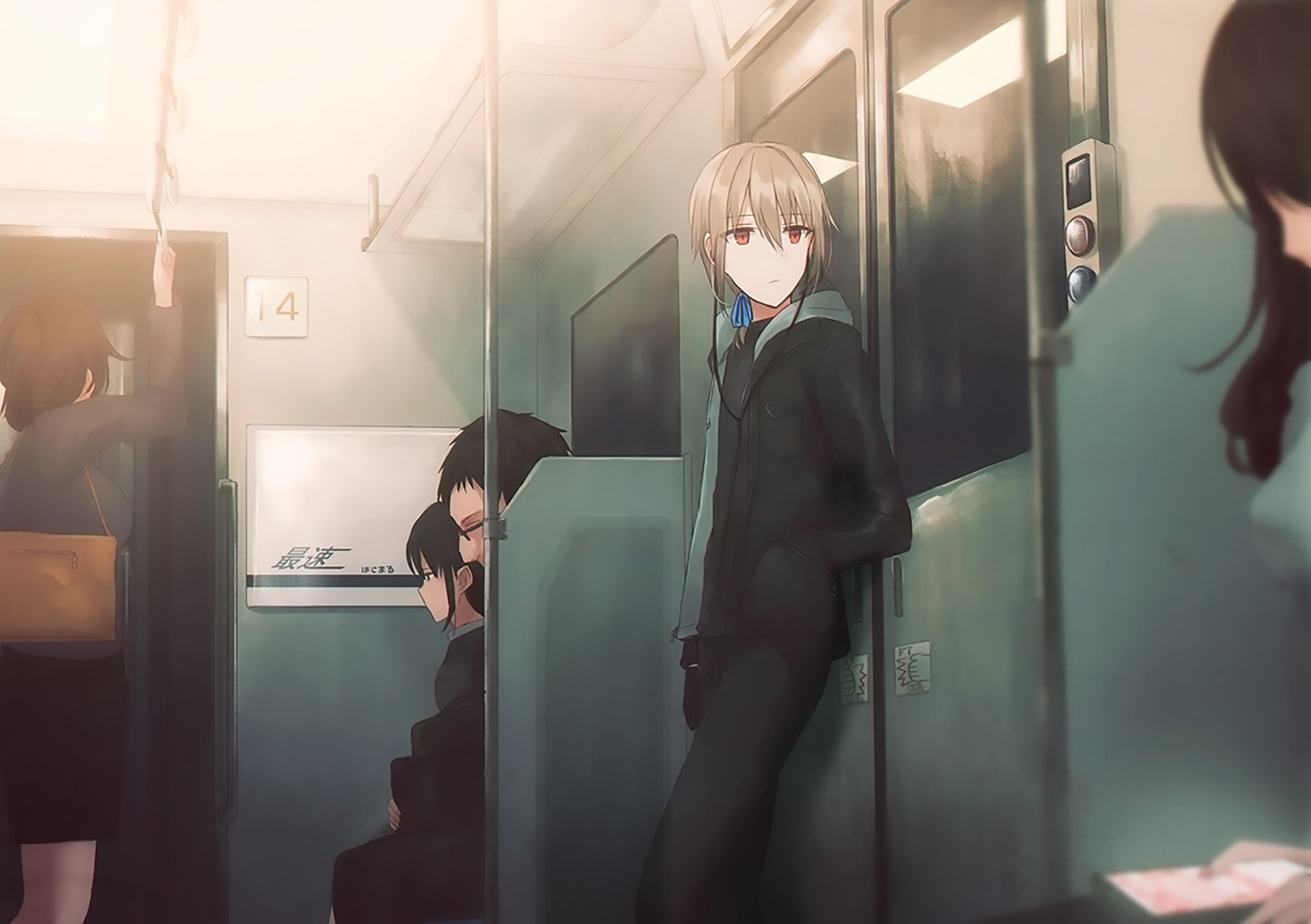 Download Train Night Anime Boy Anime Boy Anime Night Anime Train HD ...