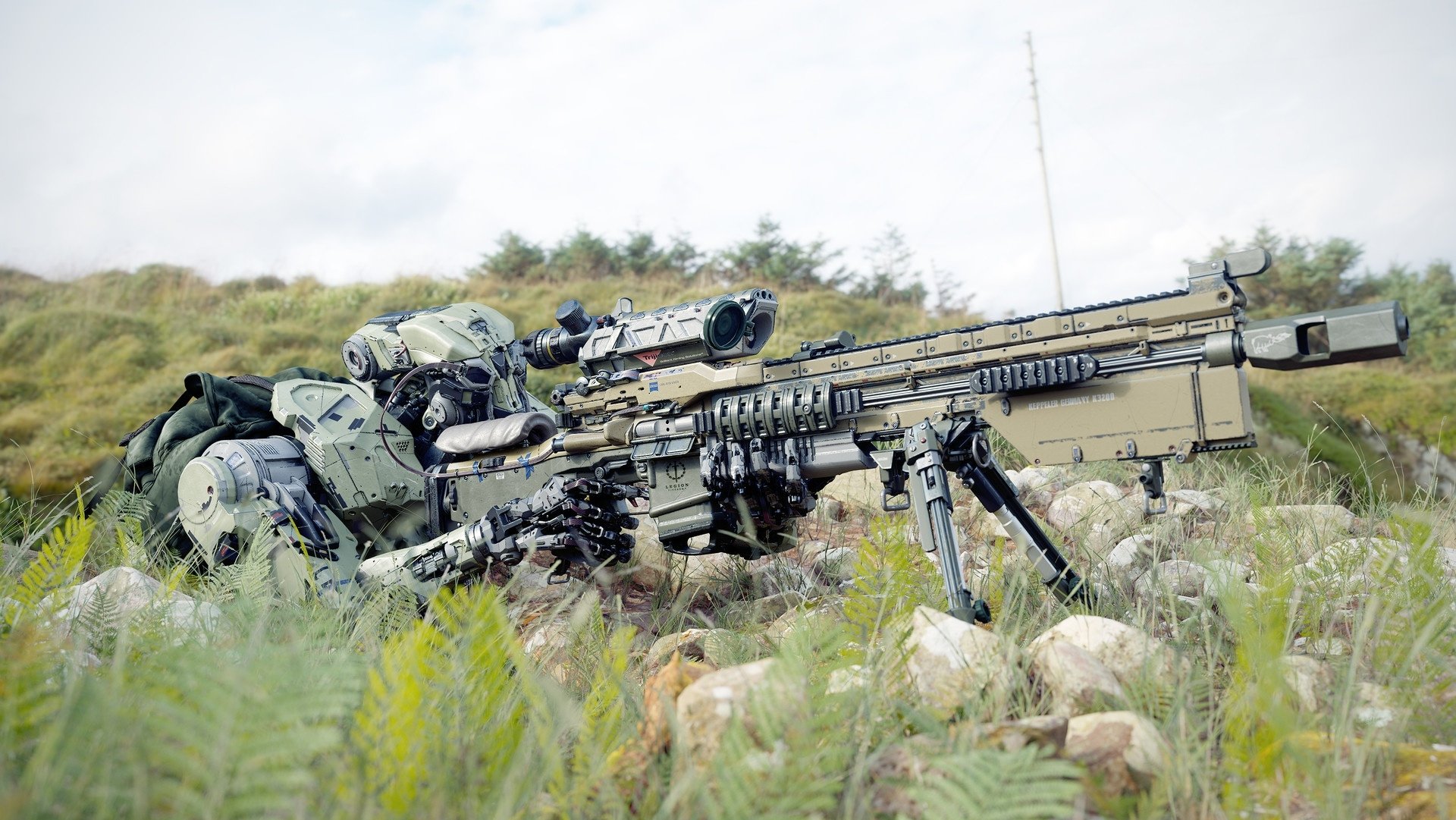 Elite Military Sniper in Action – HD Tactical Precision Wallpaper