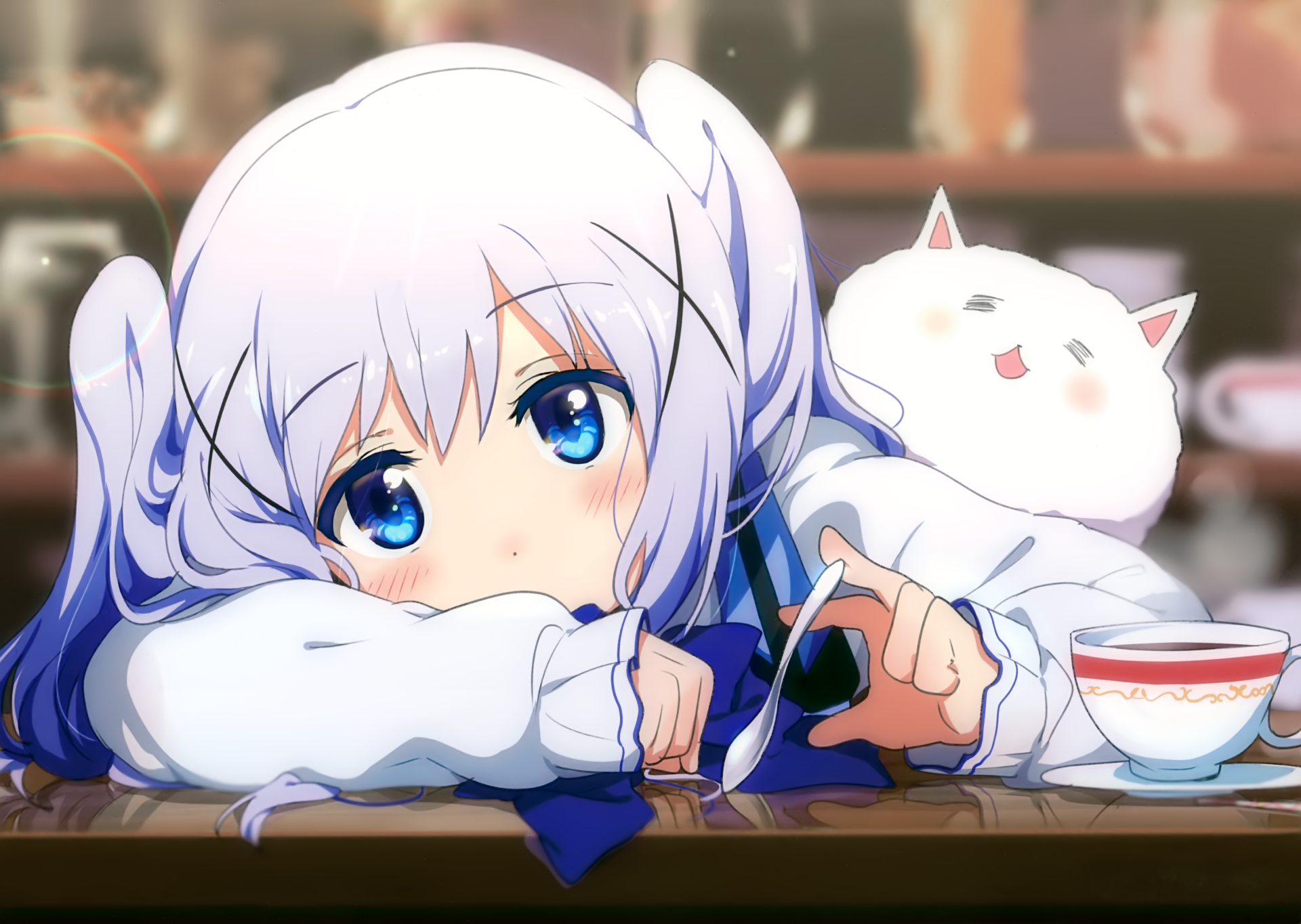 Chino Kafū HD Wallpaper – Cozy Moments from Is the Order a Rabbit?