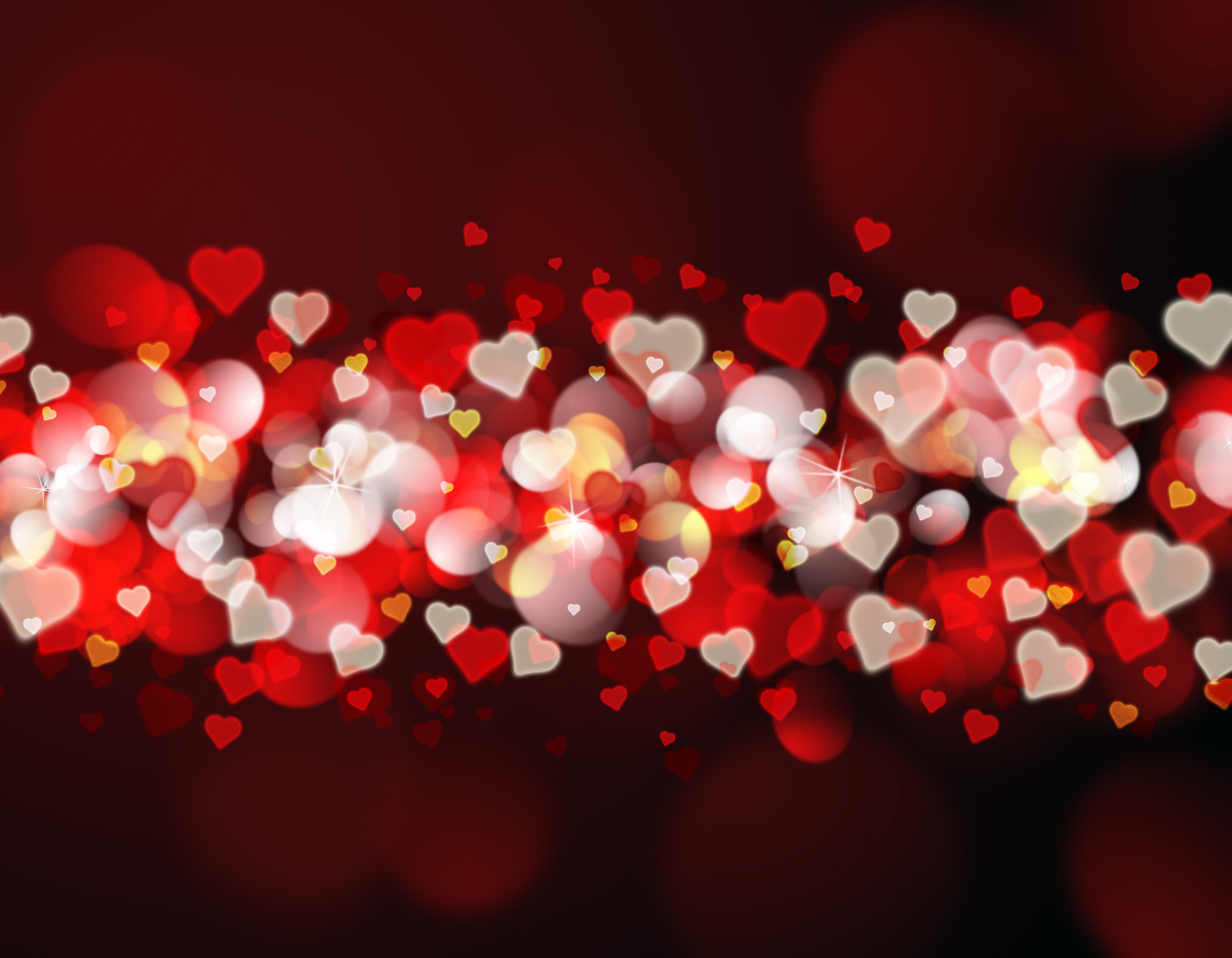 4K Ultra HD Red Love Bokeh: Heartfelt Light Artistry