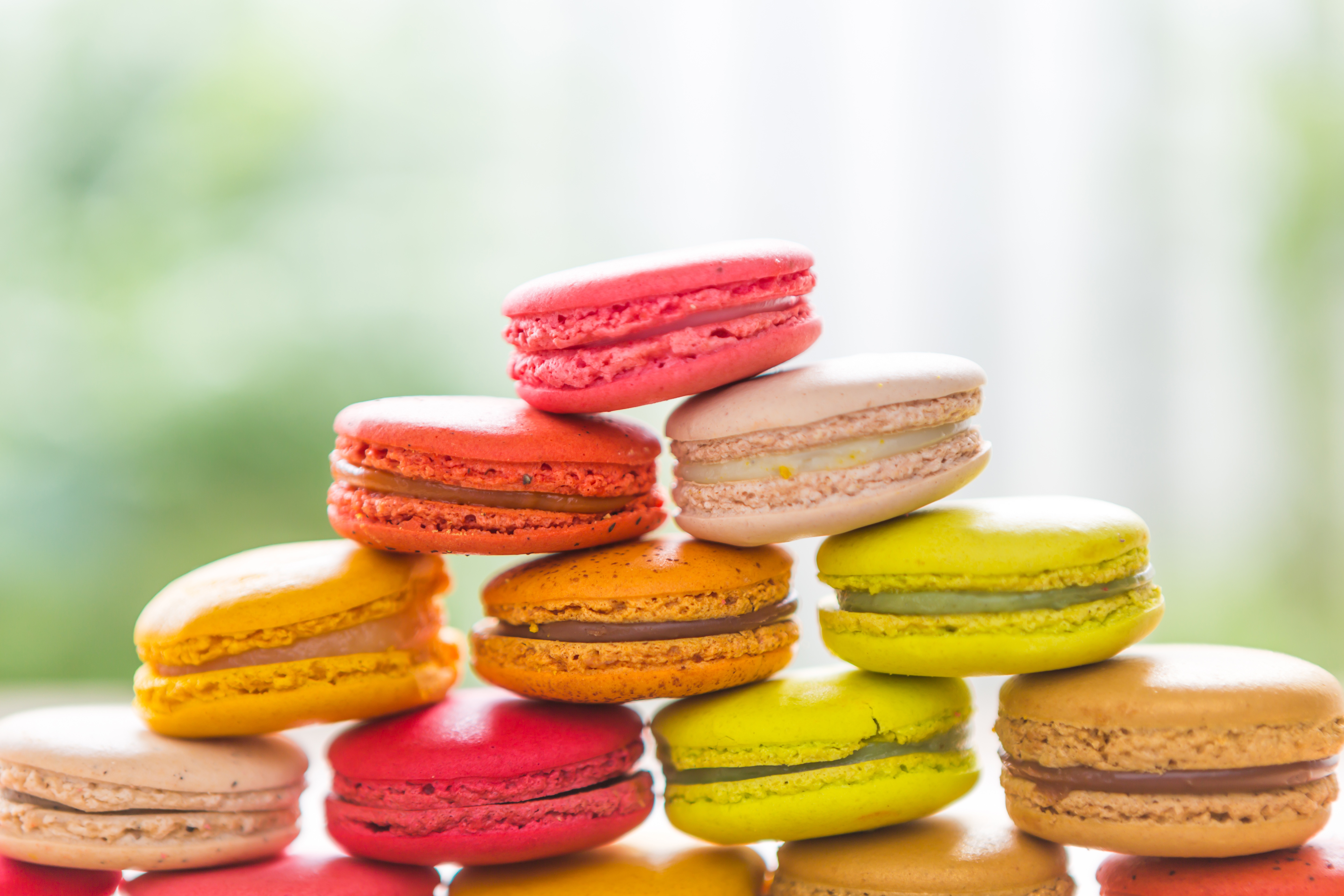 Delightful Macaron Medley – 4K Ultra HD Sweet Treats Wallpaper