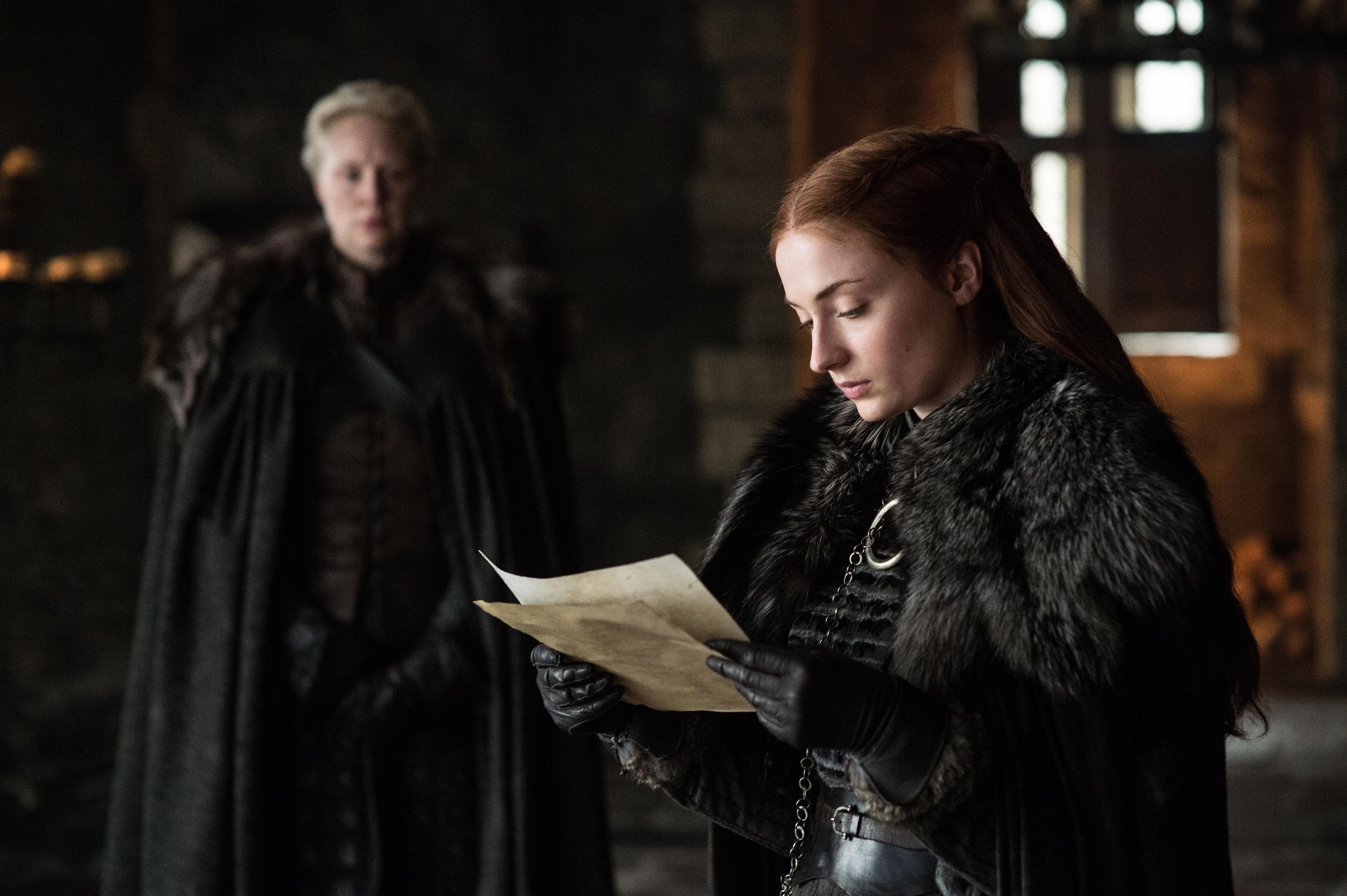 Download Sophie Turner Sansa Stark Gwendoline Christie Brienne Of Tarth TV Show Game Of Thrones ...
