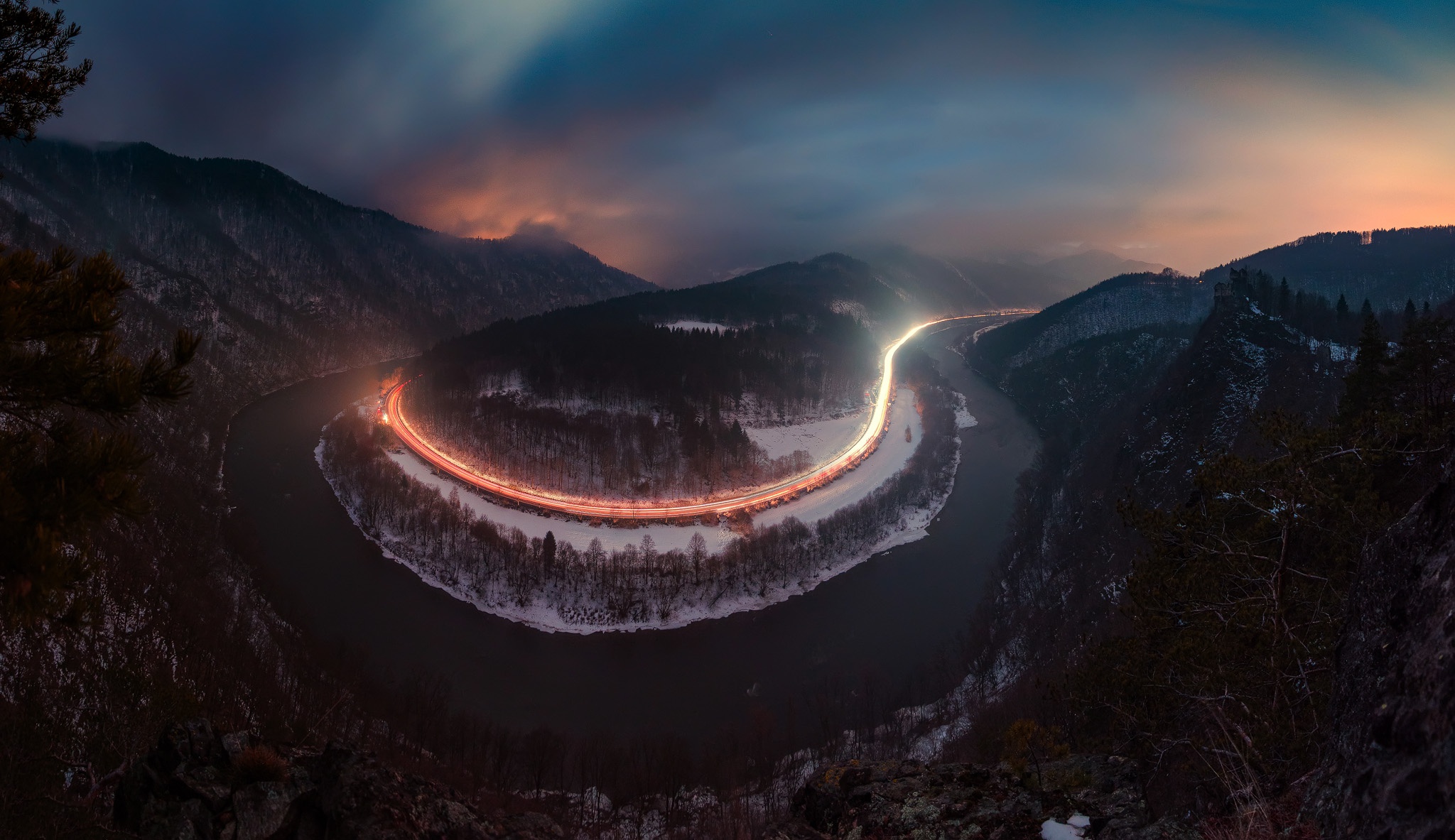 Download River Winter Night Nature Photography Time Lapse Winter Night ...