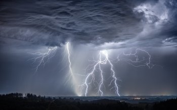 Download Storm Landscape Cloud Night Lightning Photography PFP