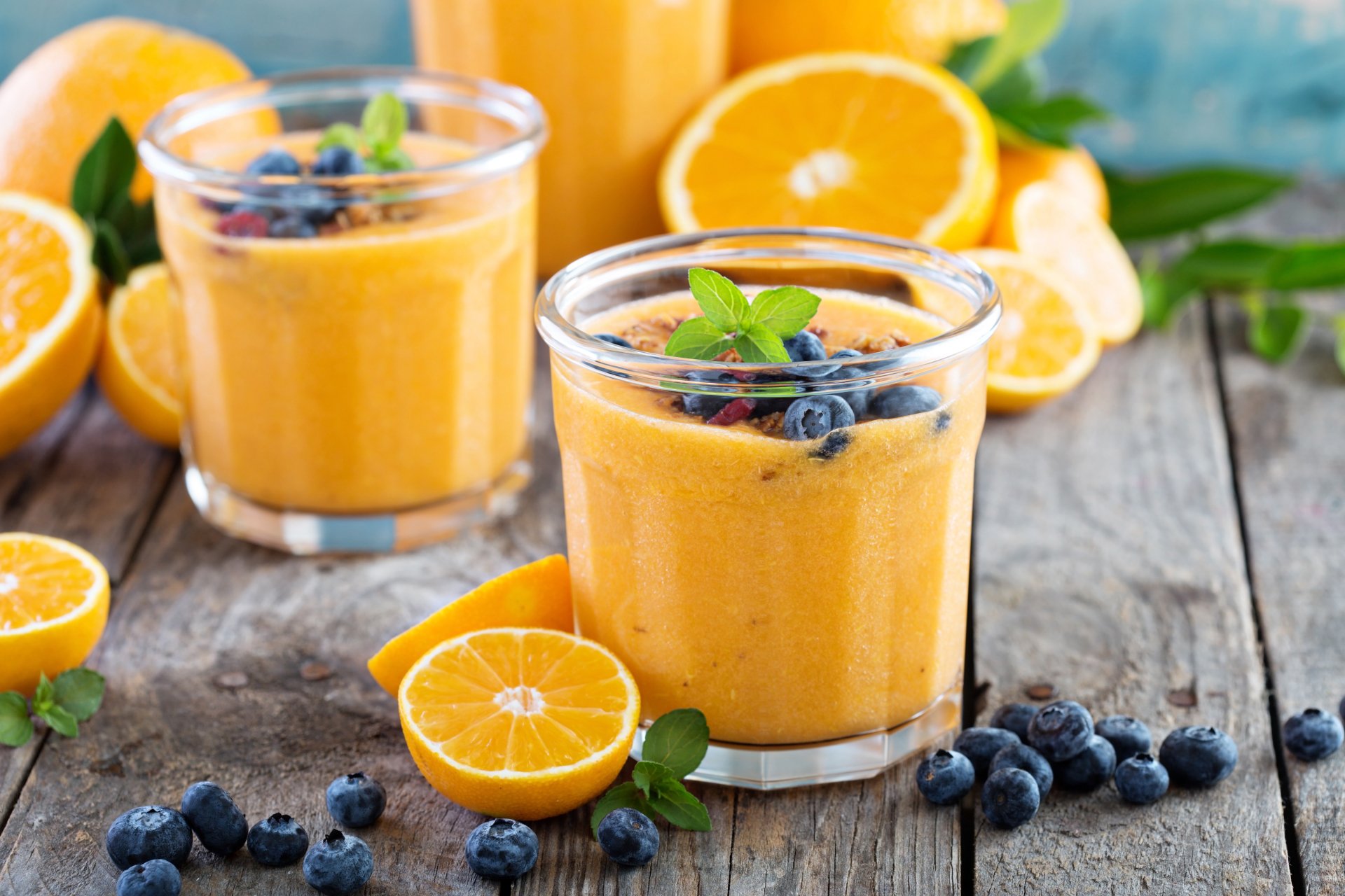Tropical Orange Blueberry Smoothie – Vibrant 4K Still Life Delight ...