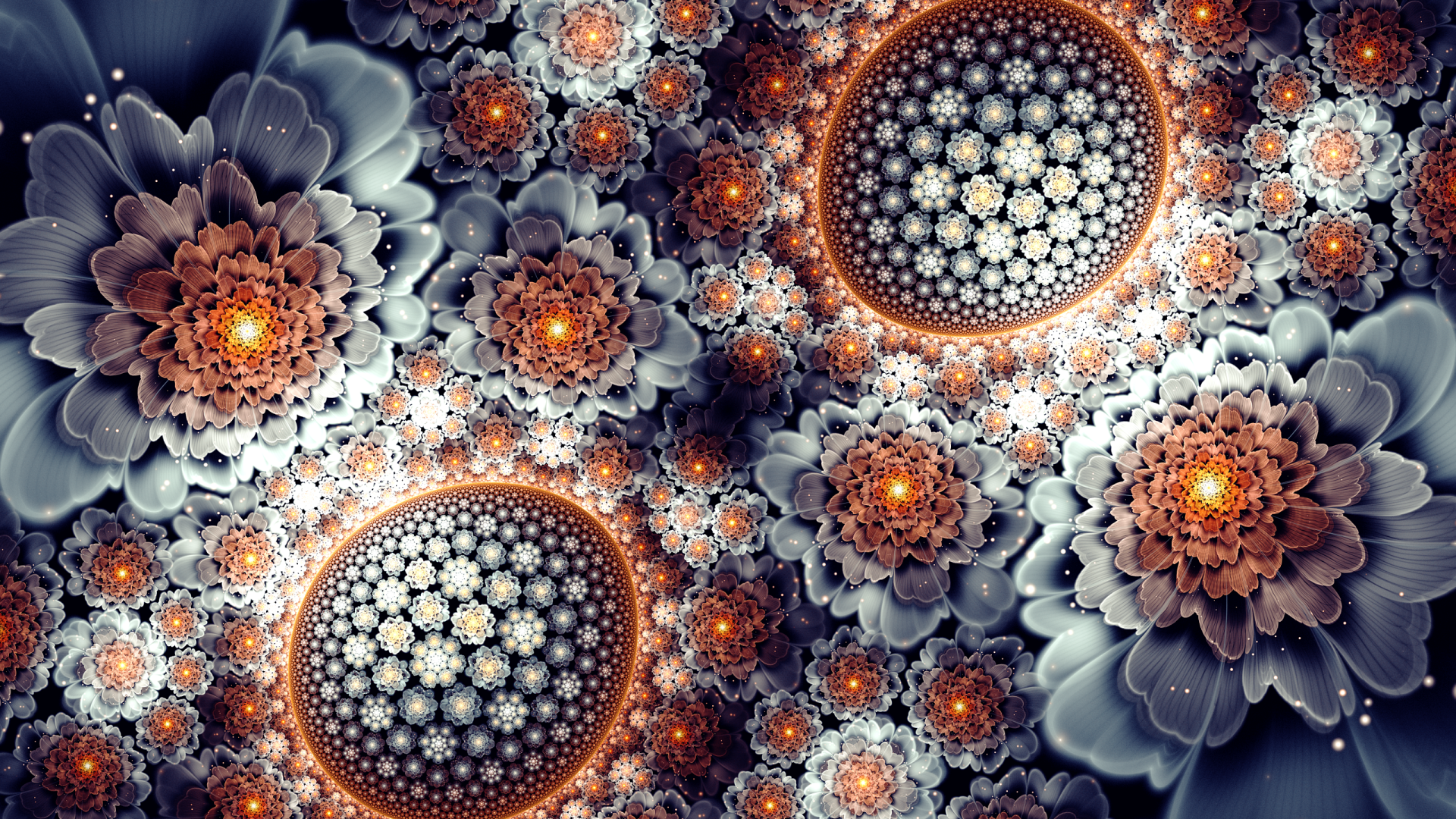Fractal Bloom: Abstract Floral HD Wallpaper by Jan Jämsén