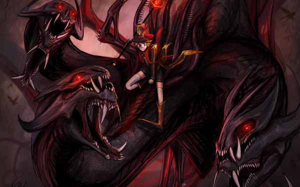 Mythic Hydra: A Stunning HD Wallpaper of Fantasy Realms by Ömer Tunç