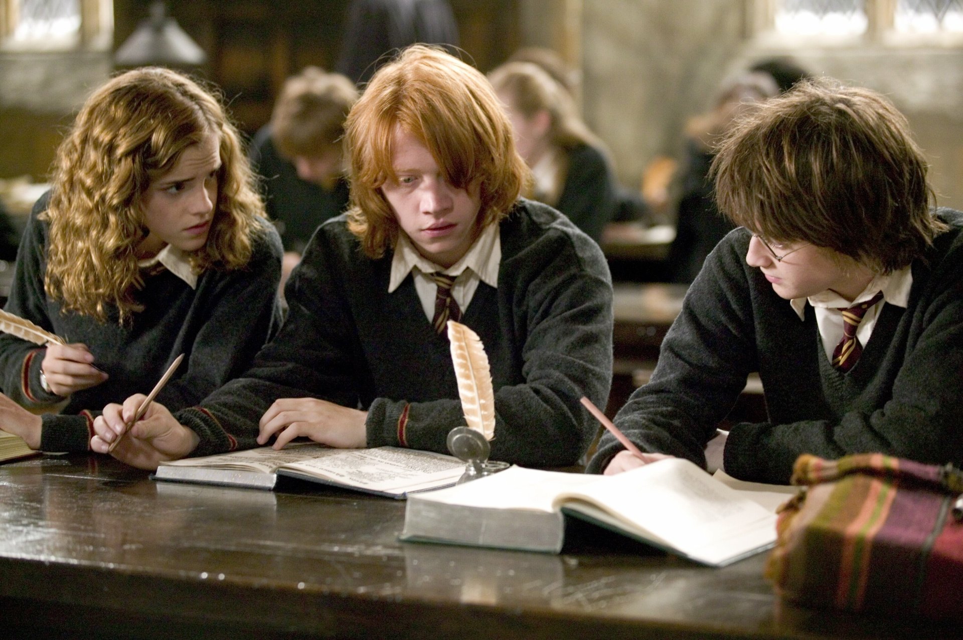 Harry Potter Trio HD Wallpaper – Ron, Hermione & Harry in Goblet of ...