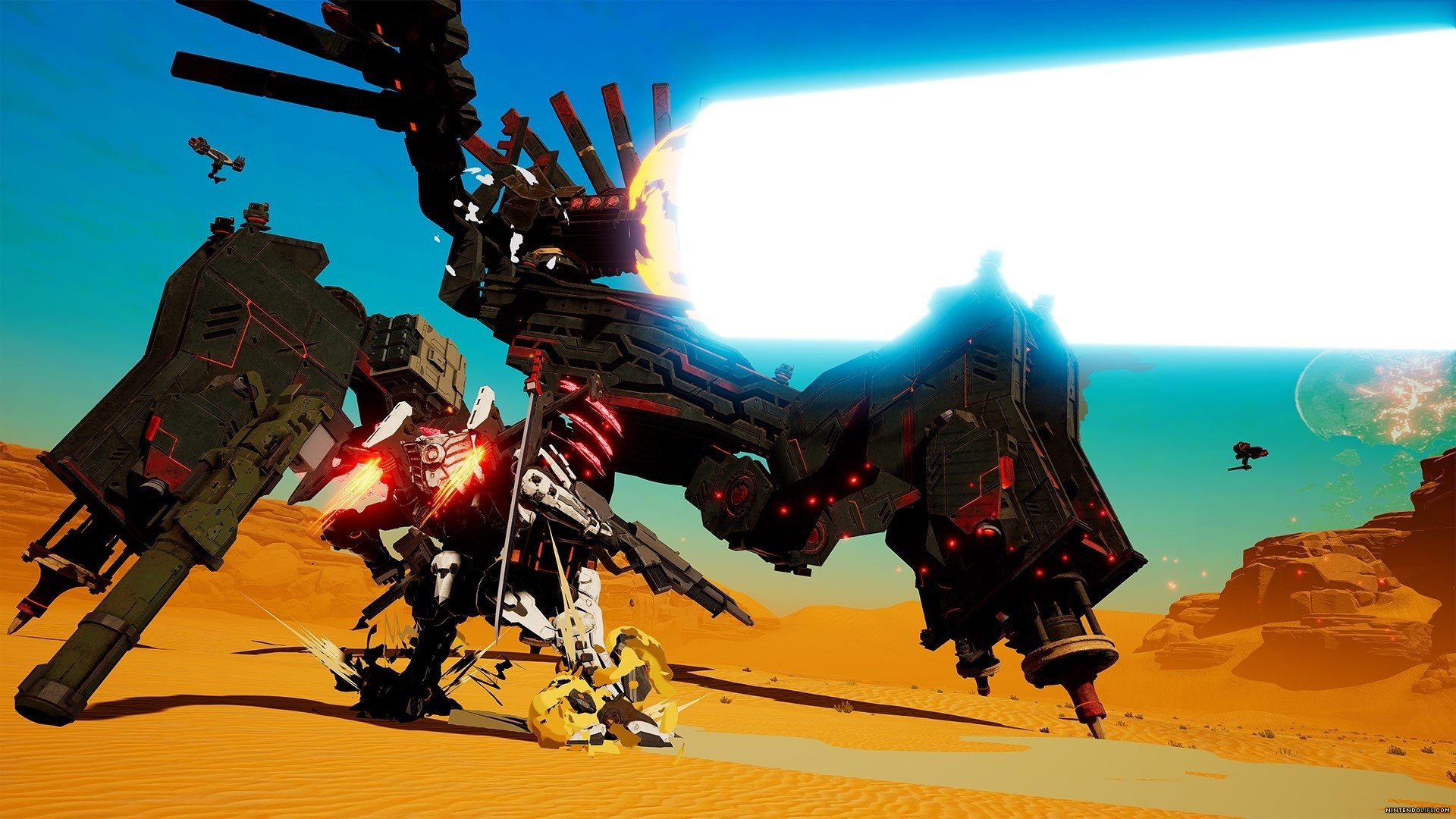 Daemon X Machina HD Wallpaper: Desert Mech Combat