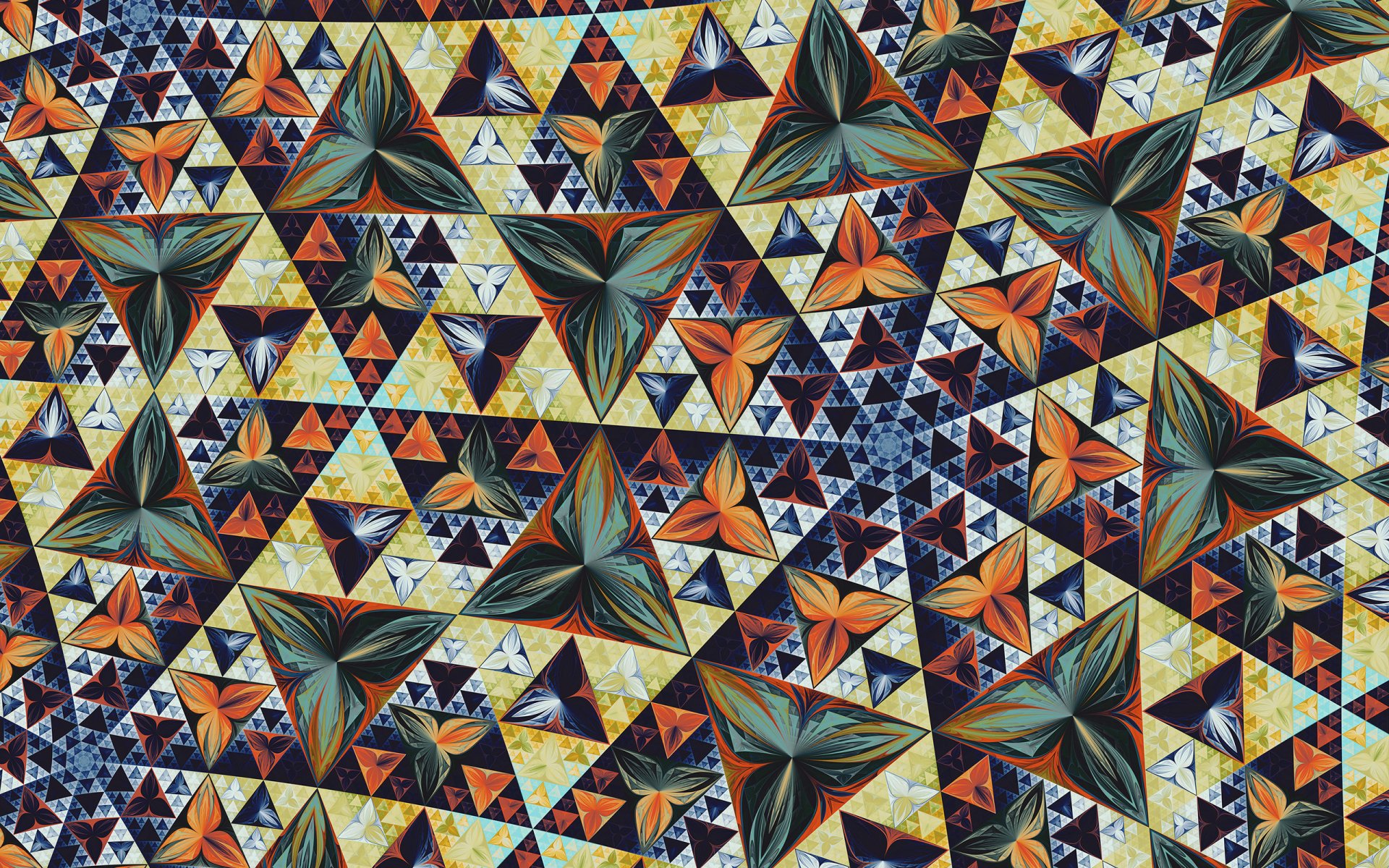 Download Geometry Triangle Pattern Abstract Fractal HD Wallpaper