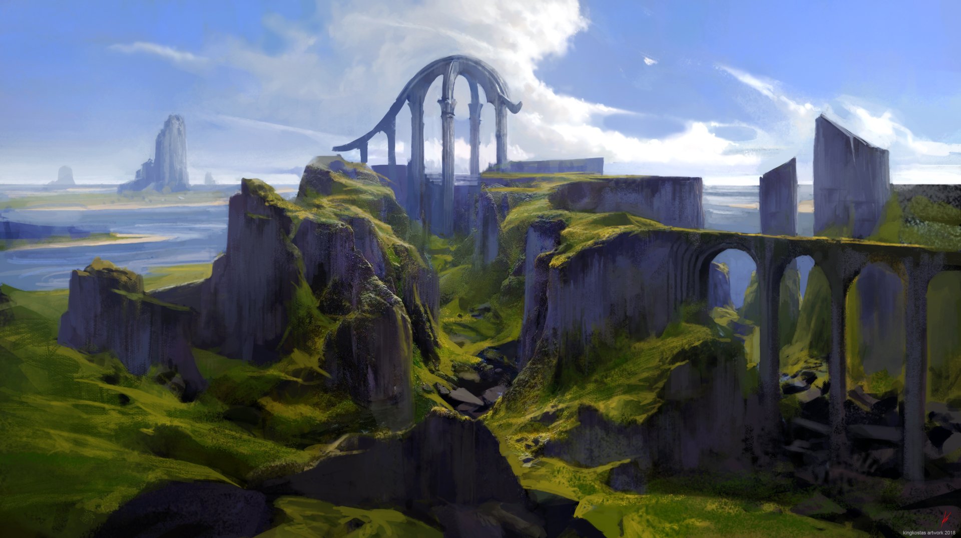 Enchanted Ruins: A Fantasy Landscape of Nature’s Majestic Embrace by ...