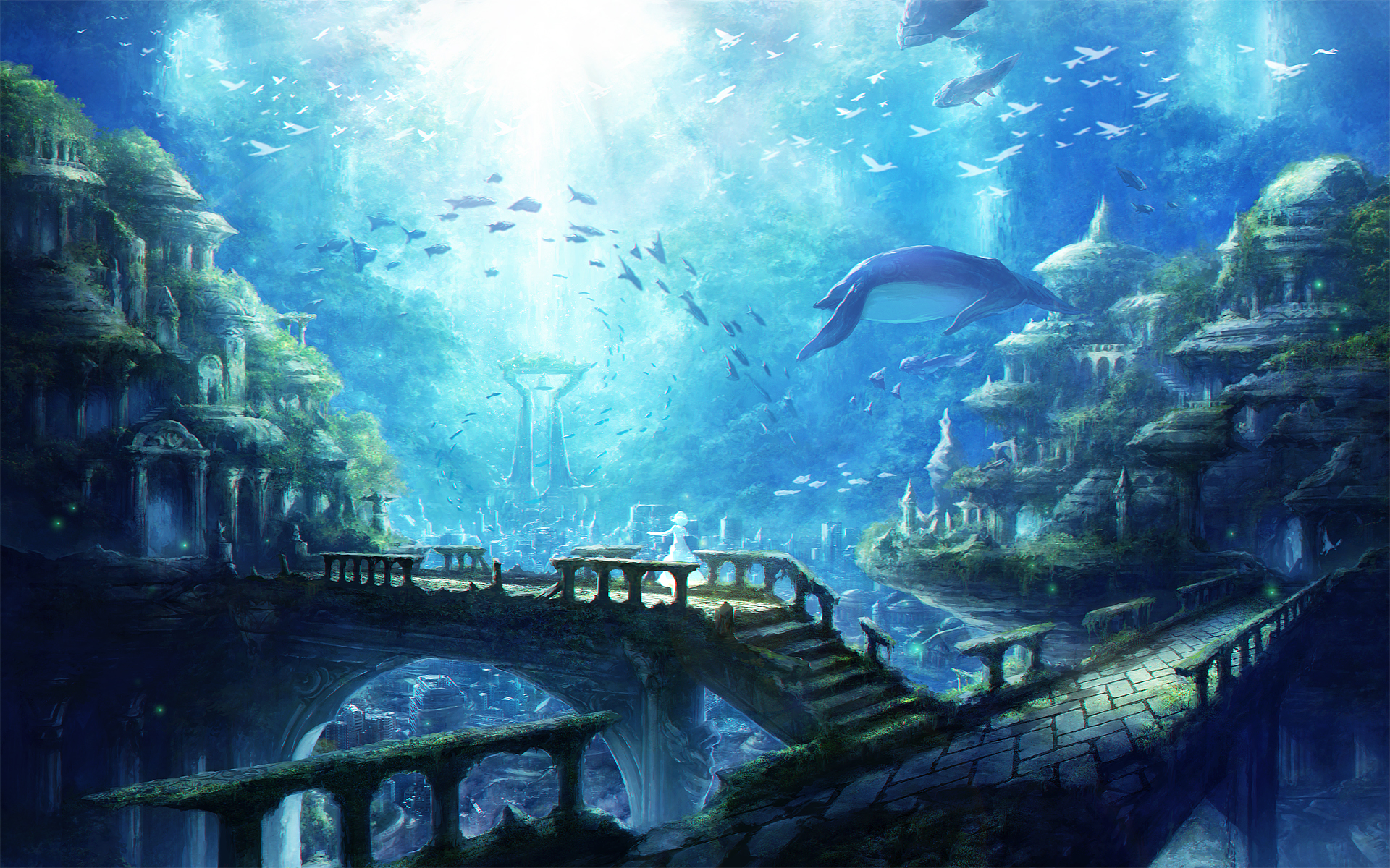 Enchanted Underwater World - HD Anime Wallpaper