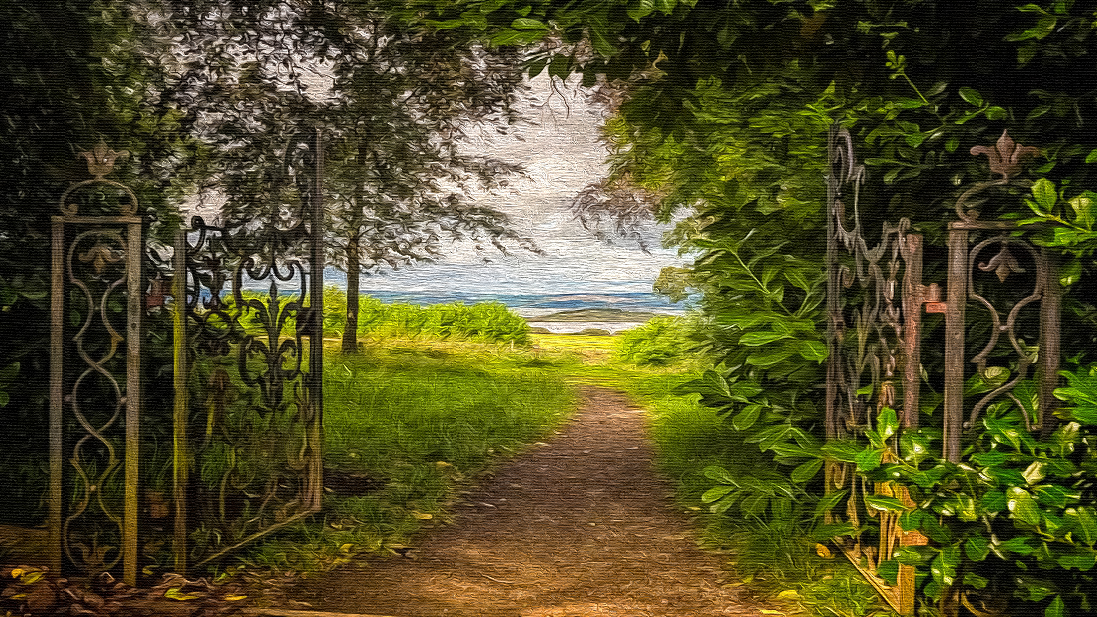 Gates - Oil on Canvas by Manufan63