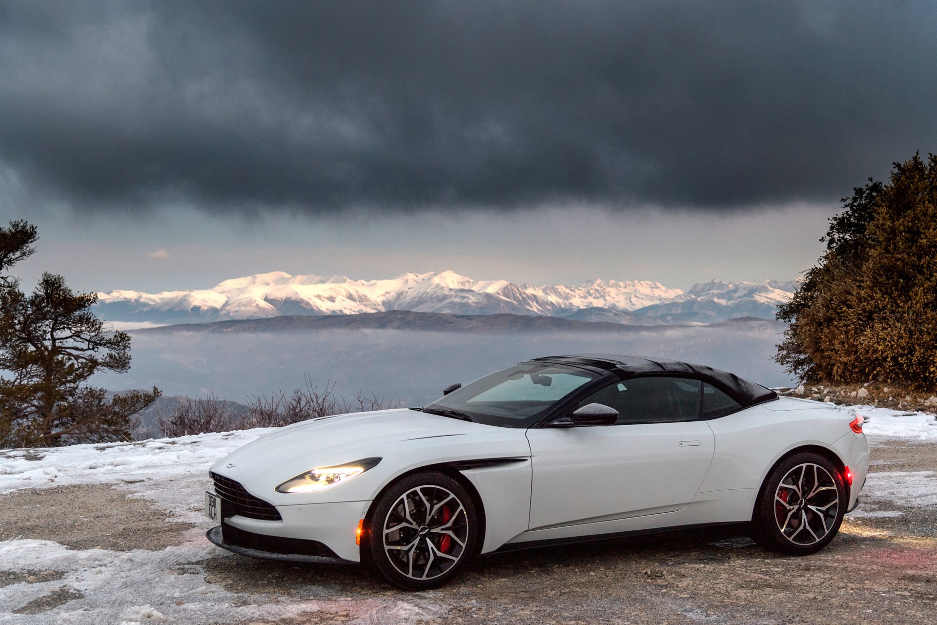 Aston Martin DB11 Grand Tourer in Stunning Mountain Snow HD Wallpaper